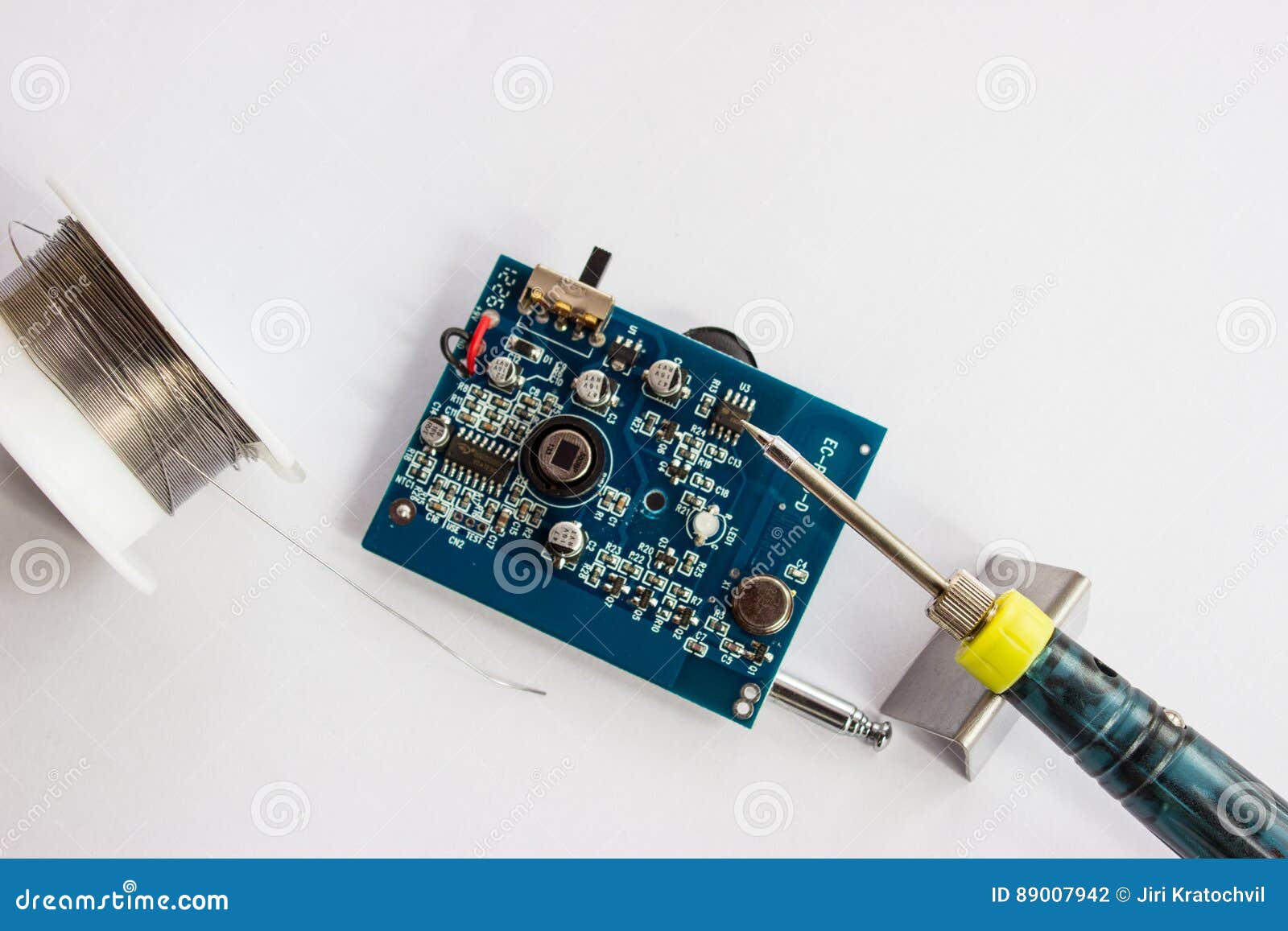 Soldering of Electronic Components on the PCB Stock Photo - Image of ...