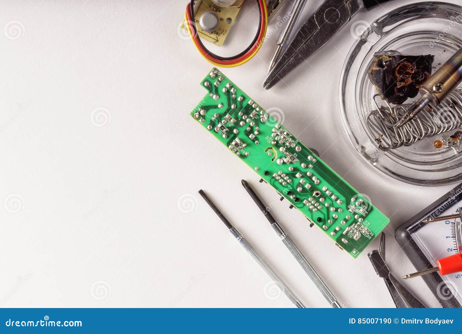 Soldering Equipment and Repair of Electronic Boards Stock Photo - Image ...