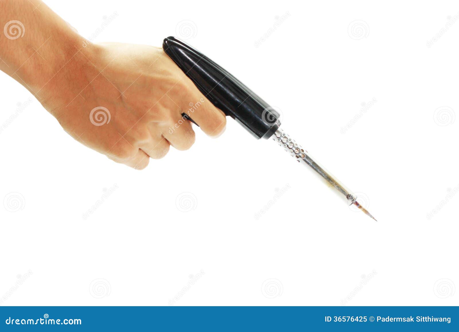 Soldering with Hand Isolated Stock Image - Image of equipment ...