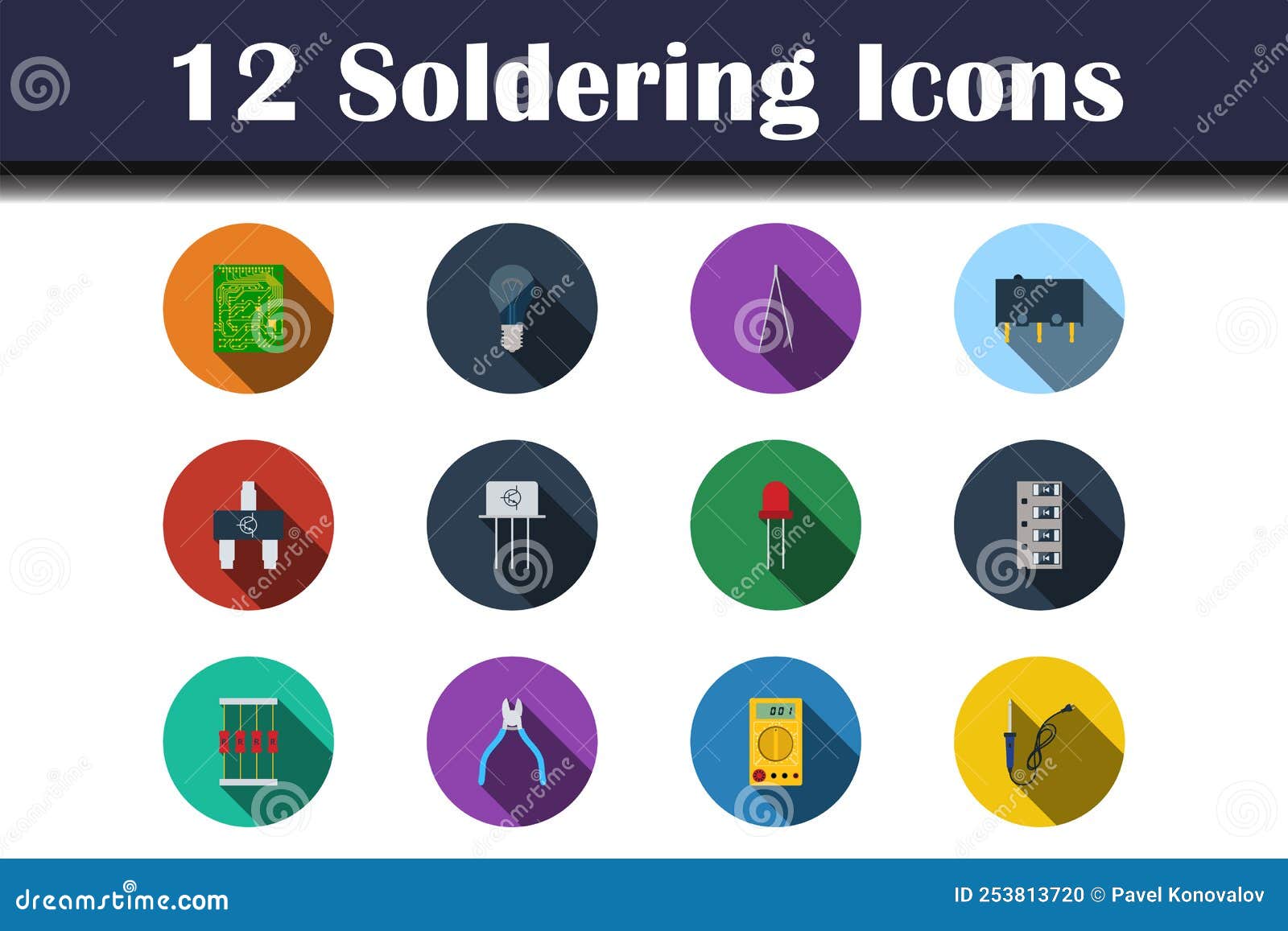 Soldering Icon Set stock vector. Illustration of long - 253813720