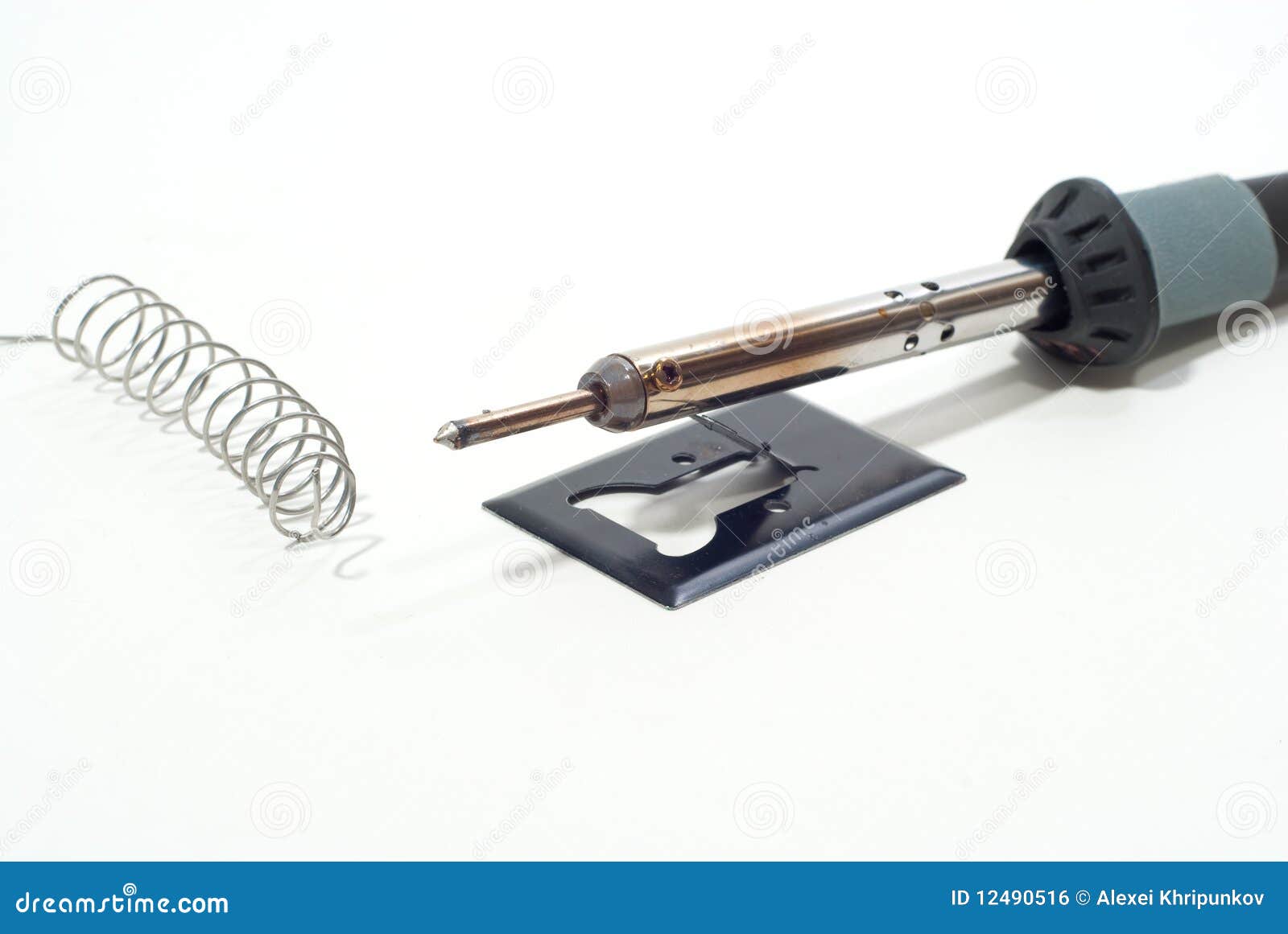 Soldering iron stock photo. Image of steel, isolated - 12490516
