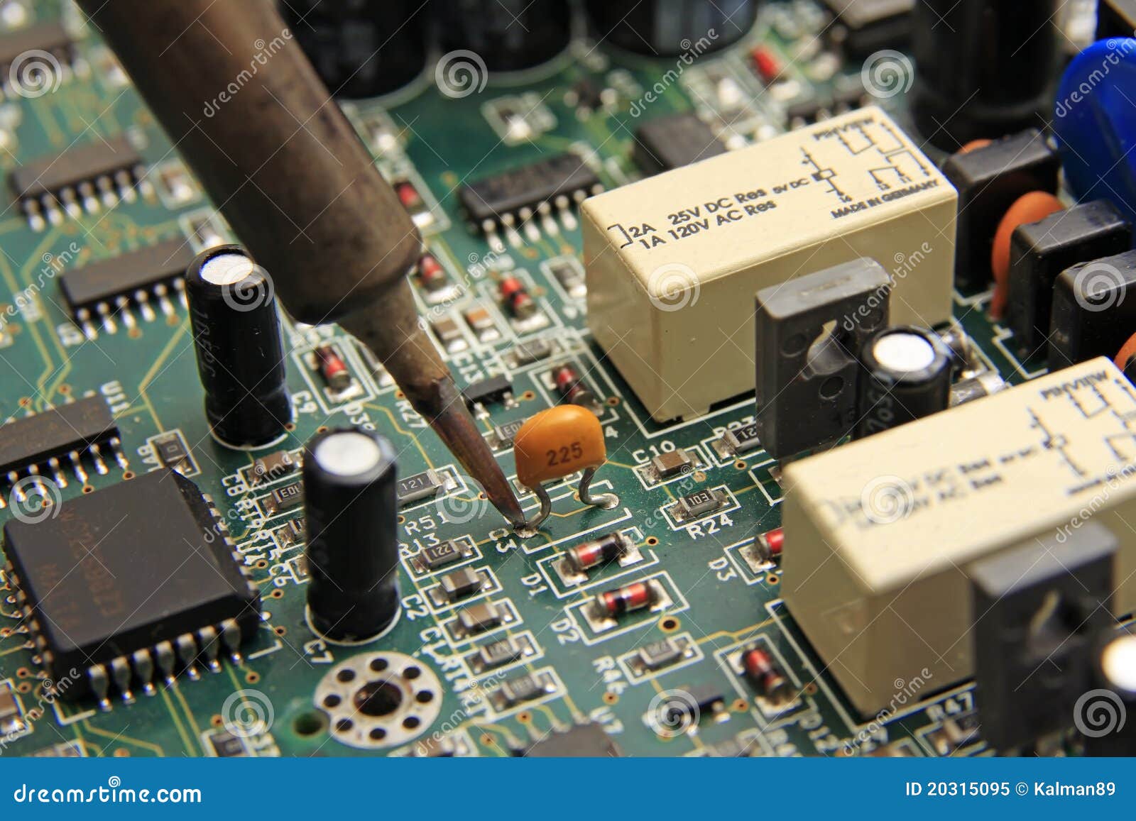 Soldering iron stock image. Image of circuits, board - 20315095