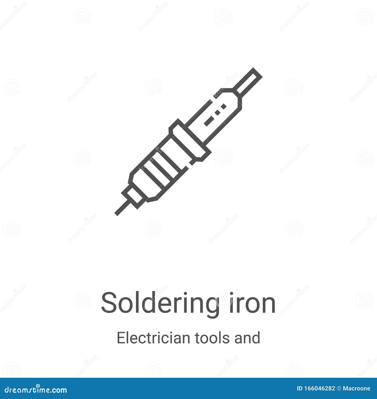 Soldering Iron Icon Vector from Electrician Tools and Elements ...