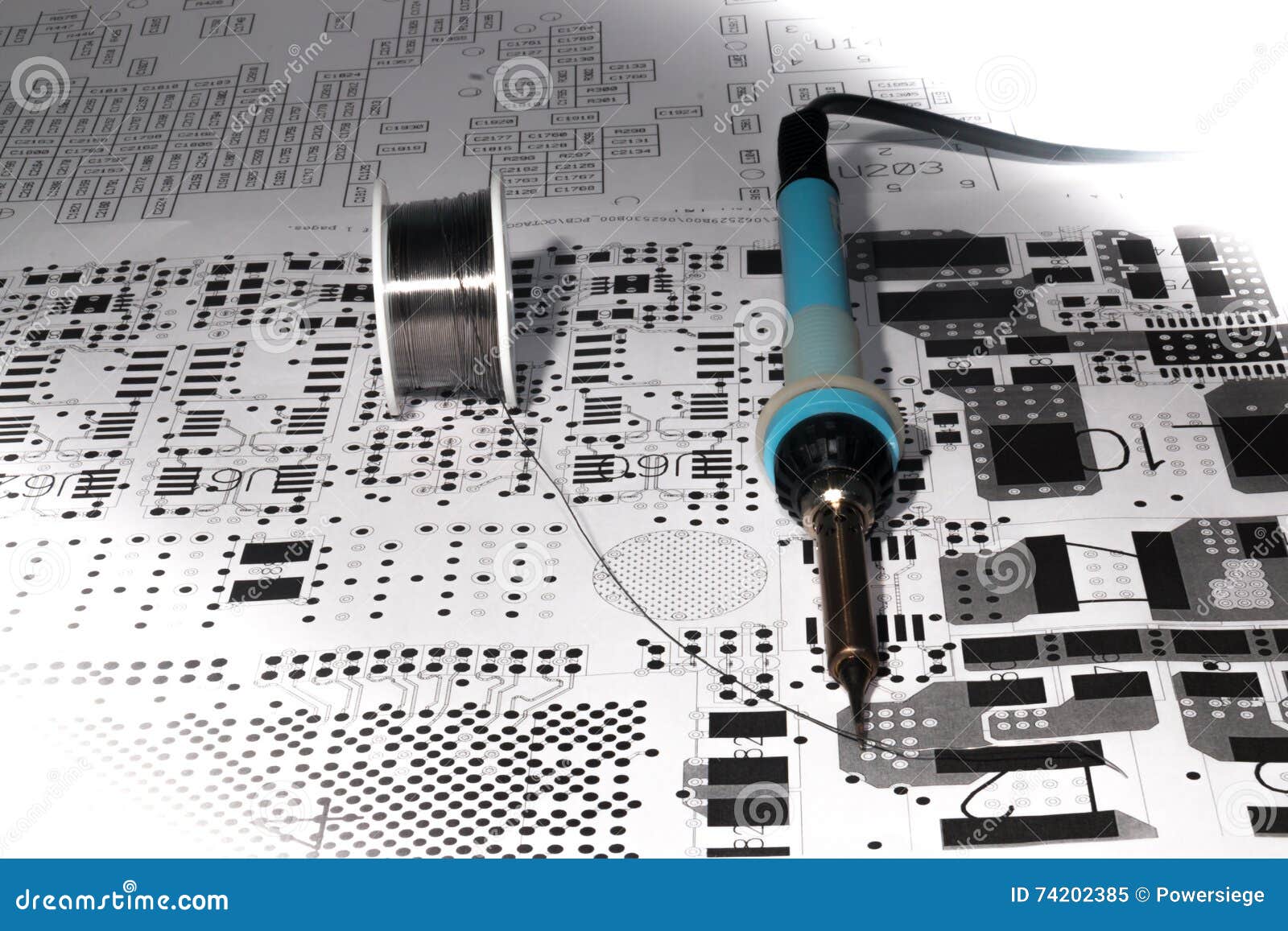 Soldering iron stock image. Image of pile, components - 74202385