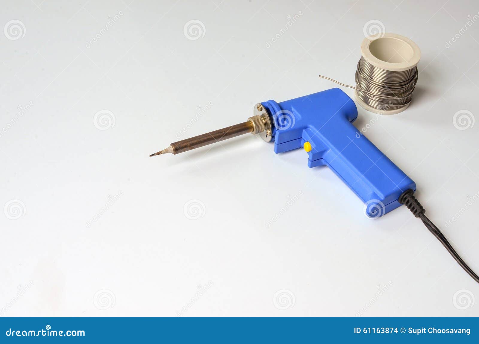 Soldering Iron and Solder Wire Stock Photo - Image of tool, yellow ...