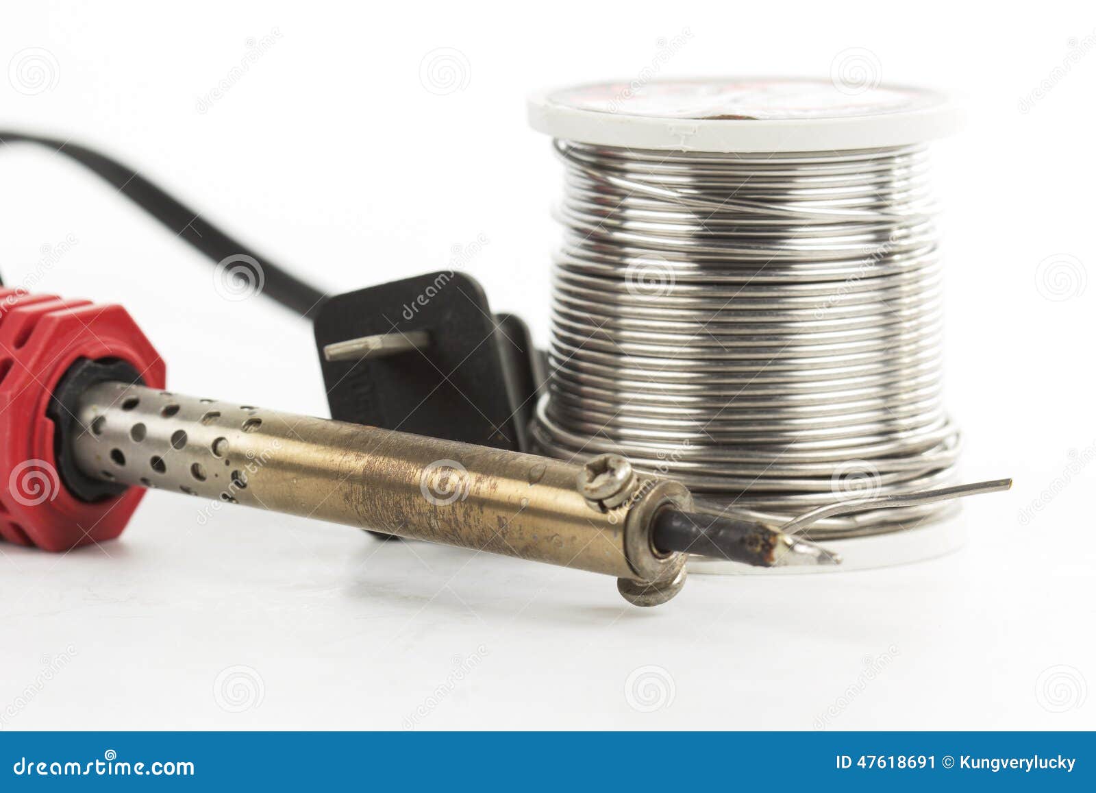 Soldering Iron Soldering Wire Stock Image - Image of circuit, technical ...