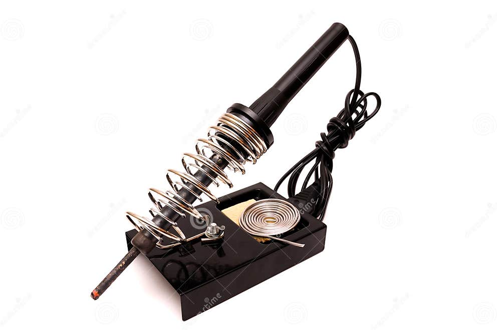 Soldering iron on support stock image. Image of construction - 13102723