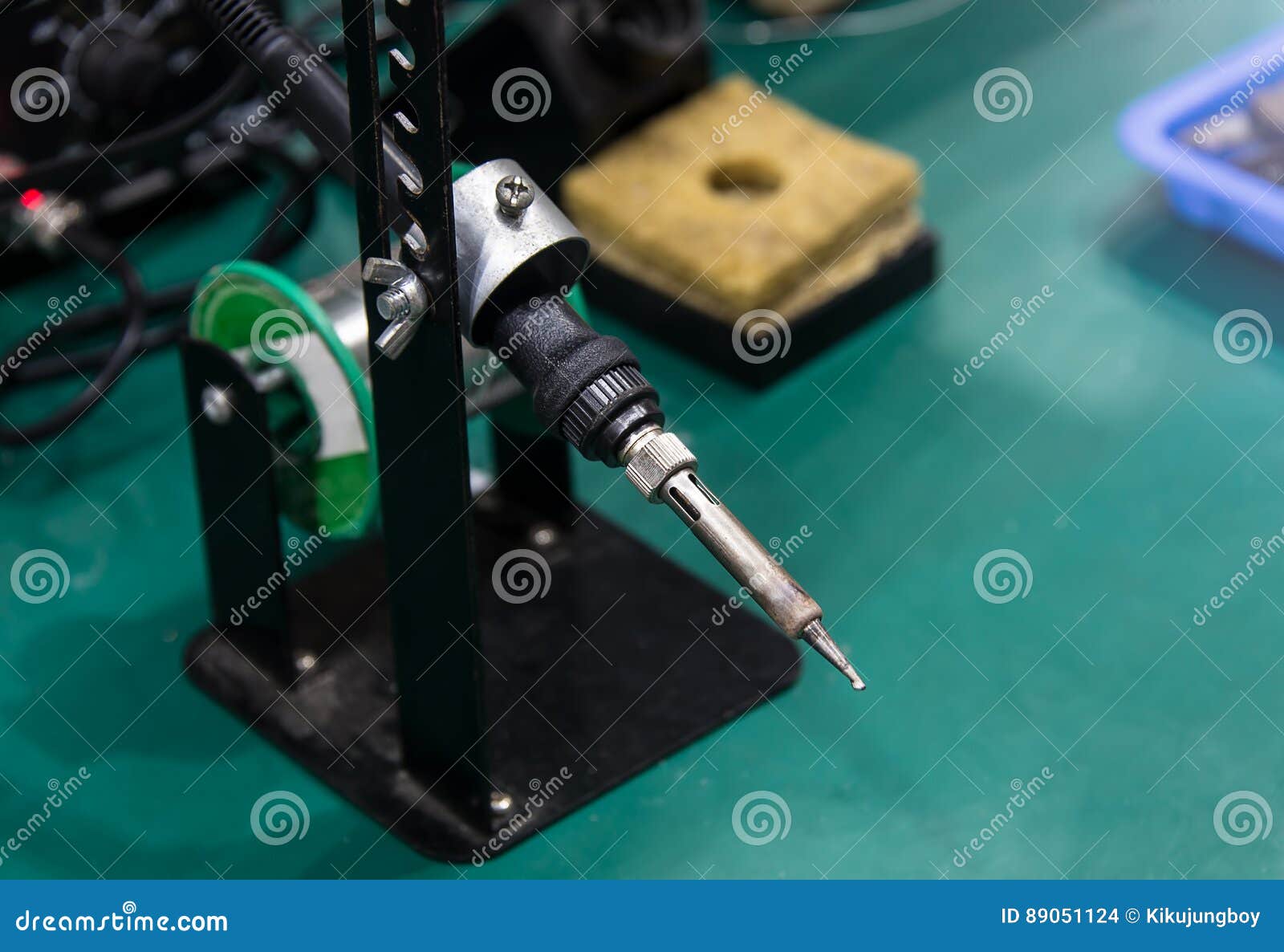Soldering Iron and Tin String Stock Photo - Image of industry, electric ...