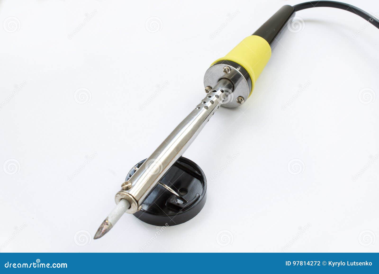 Soldering Iron on White Background Stock Photo - Image of melting ...