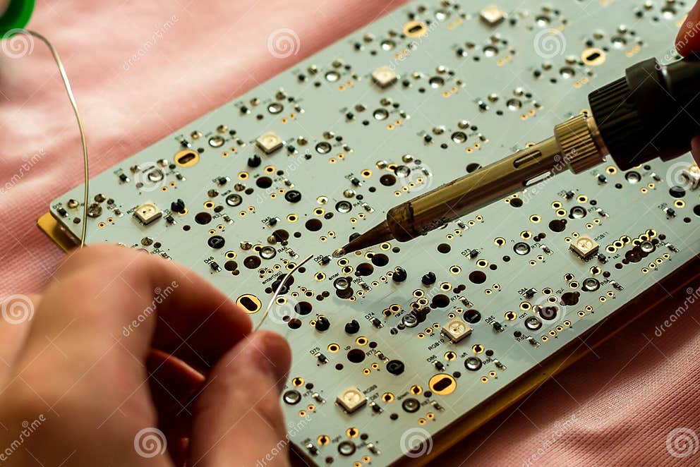 Soldering Kit Using for Solder Computer Hardware Stock Photo - Image of ...