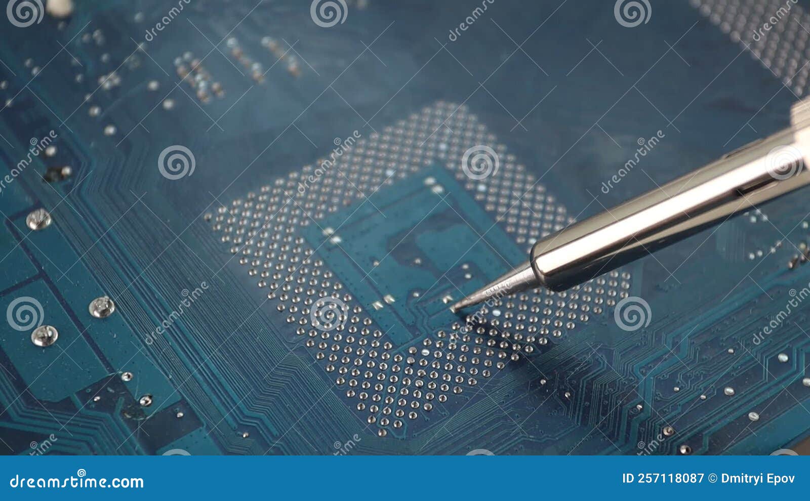 Soldering the Motherboard Computer Chip Stock Video - Video of hand ...