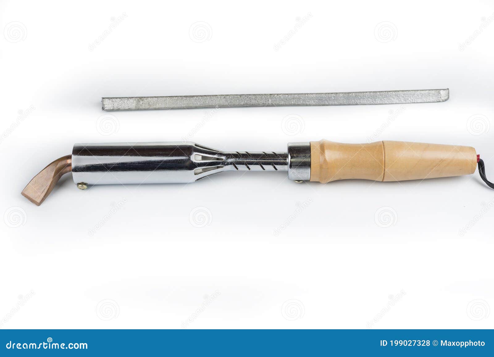 Soldering Tin Tool with a Bar on a White Stock Photo - Image of ...