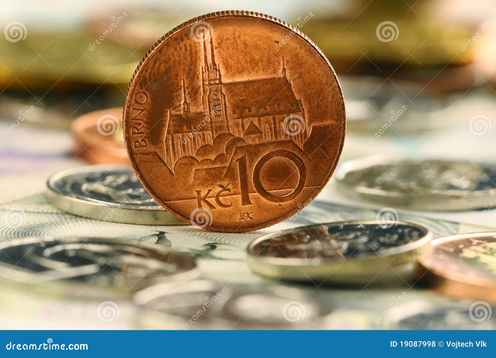 Soldi cechi fotografia stock. Immagine di bordo, dieci - 19087998