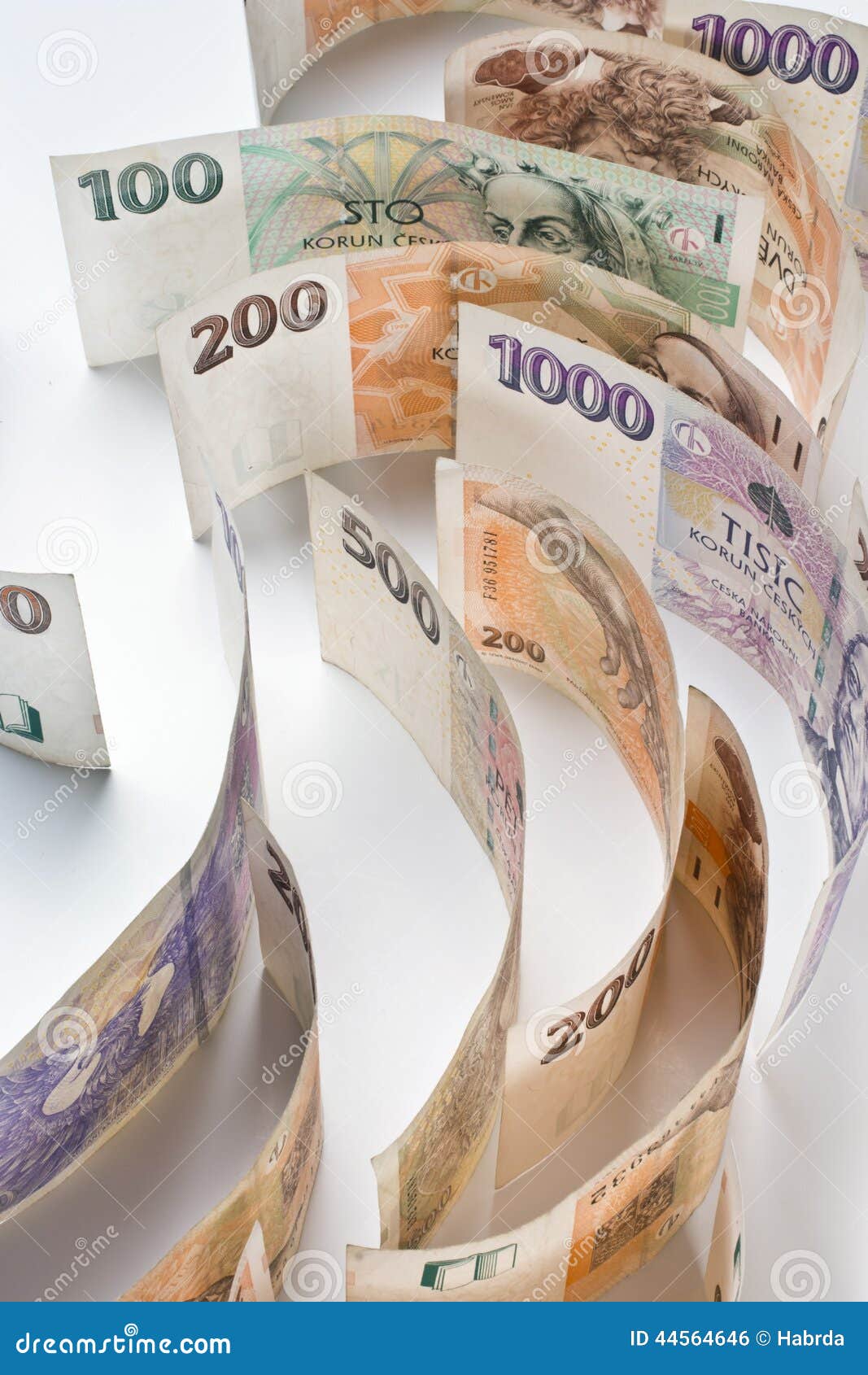 Soldi cechi fotografia stock. Immagine di valuta, commercio - 44564646