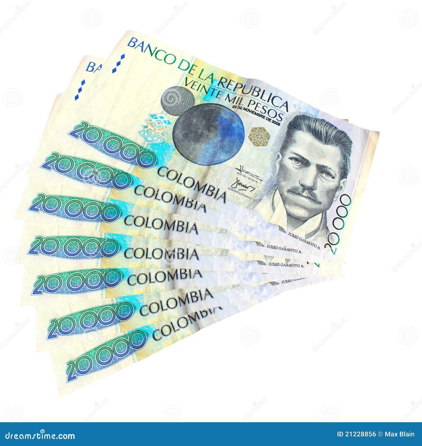 Soldi colombiani fotografia stock. Immagine di contanti - 21228856