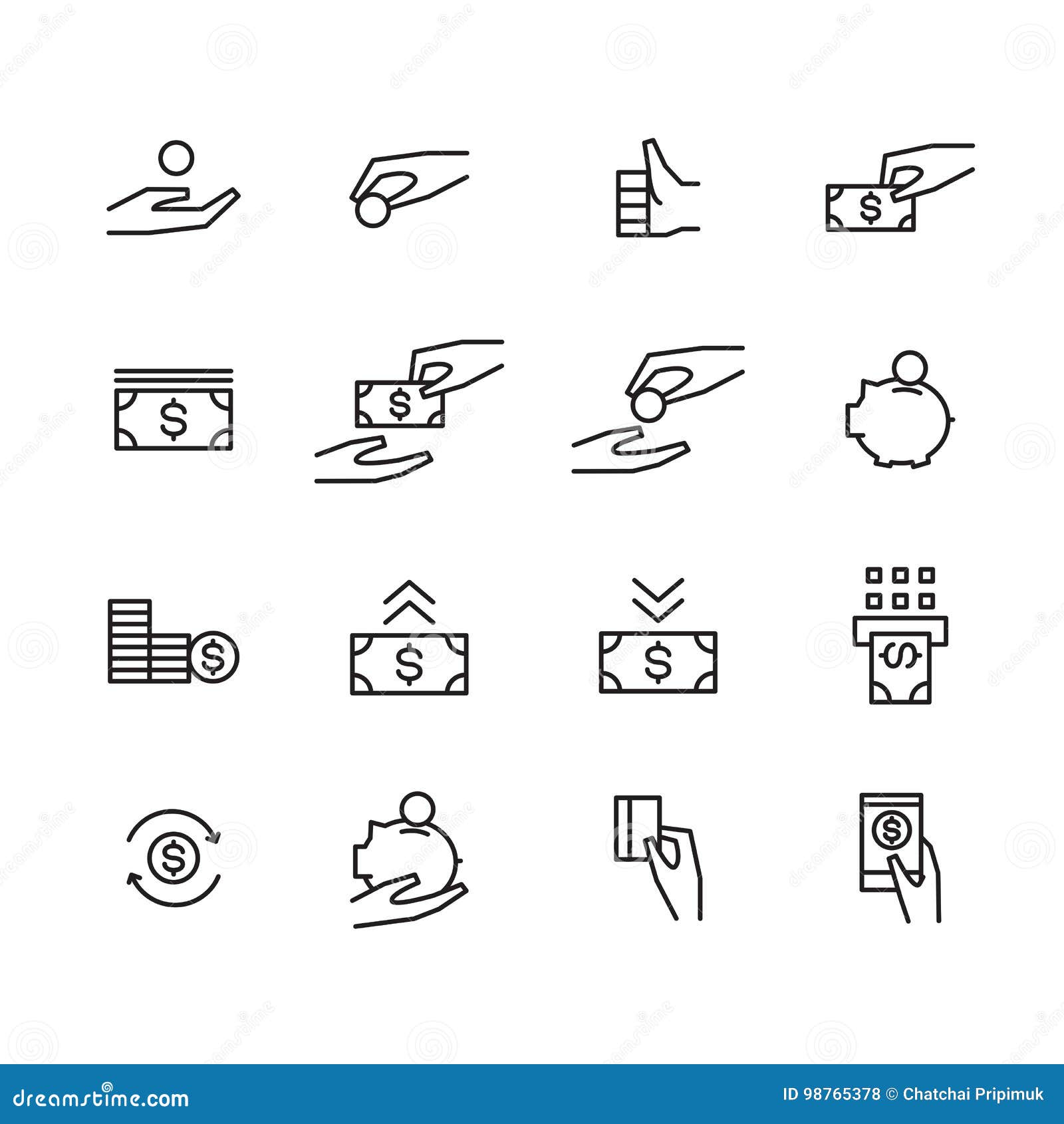 Soldi dell'icona, vettore illustrazione vettoriale. Illustrazione di ...