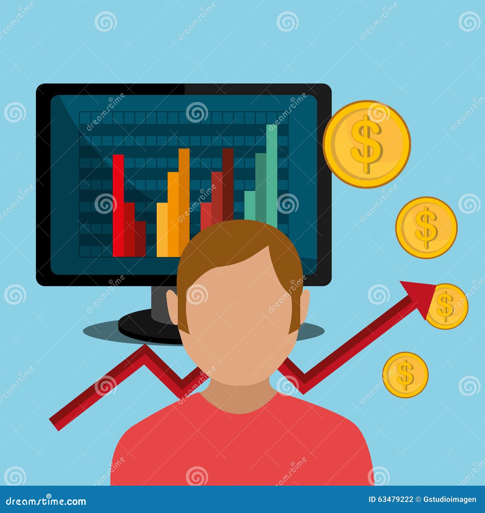 Soldi E Mercato Finanziario Illustrazione di Stock - Illustrazione di ...