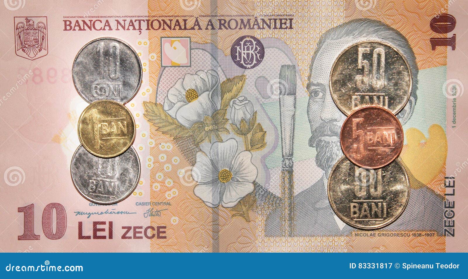 Soldi rumeni: 10 leu immagine stock. Immagine di romania - 83331817