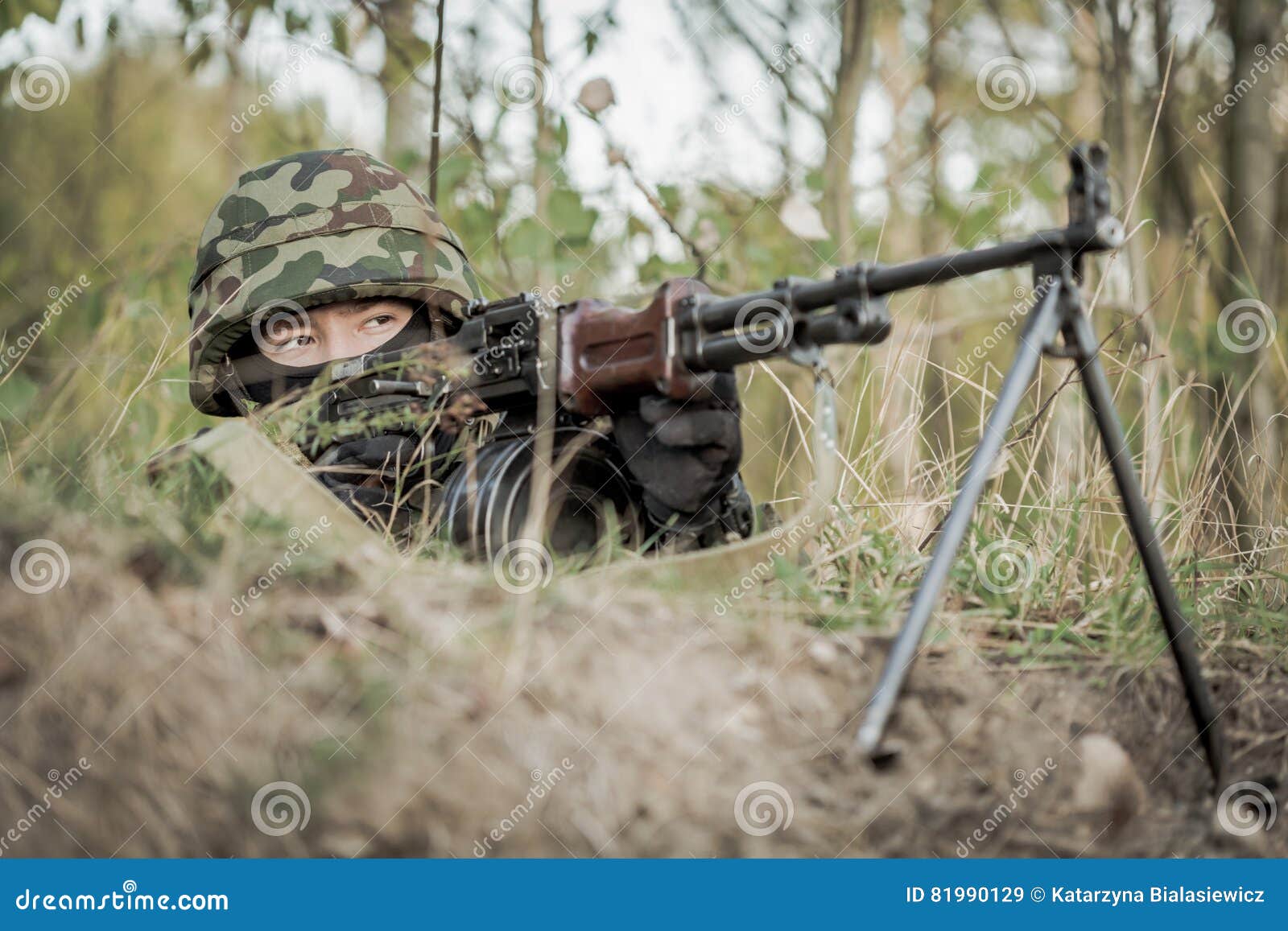 Masked Soldier In A Mask Without Stripes And Identification Marks ...