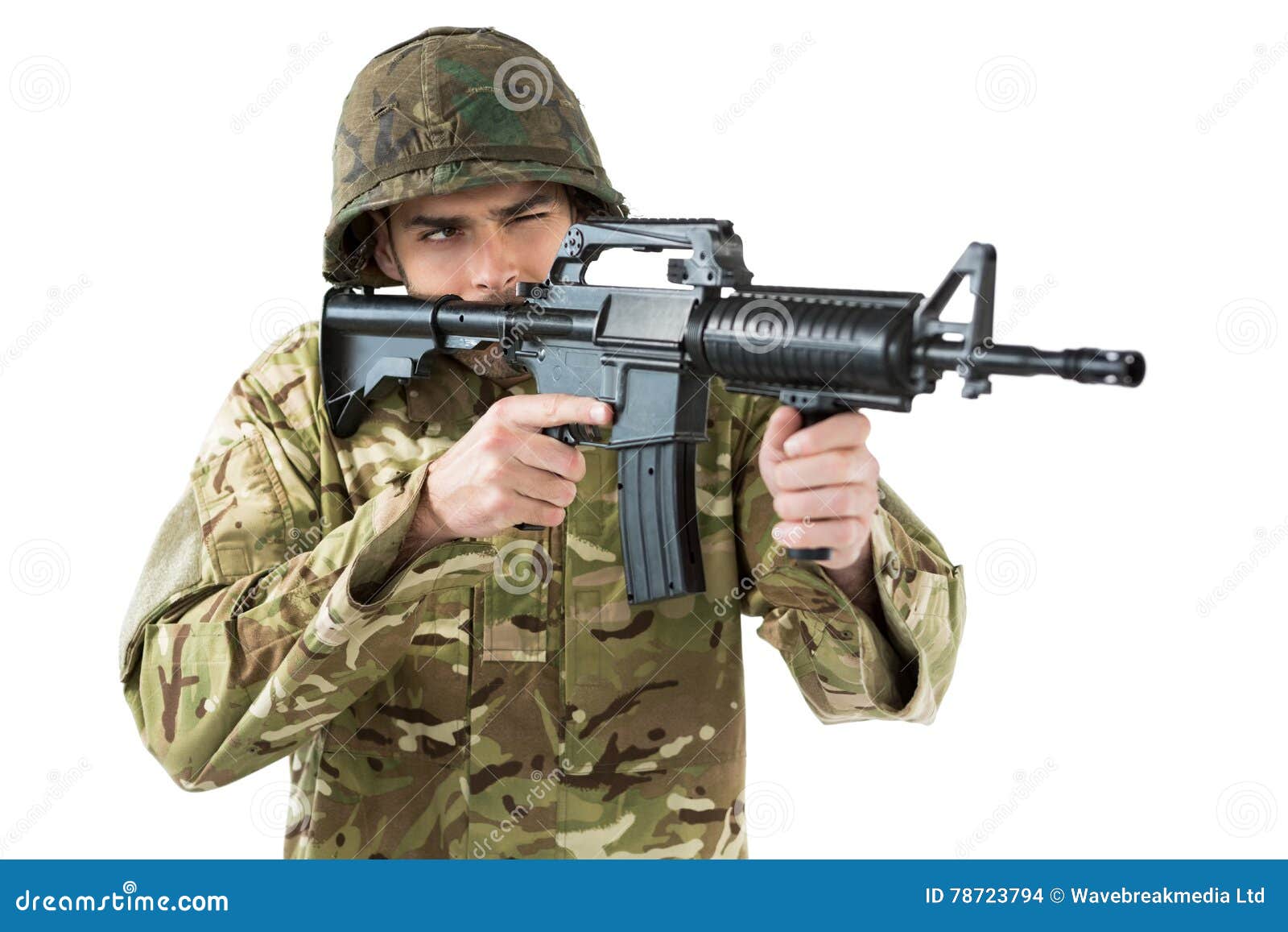 Soldier Aiming with a Rifle Stock Photo - Image of battle, accuracy ...