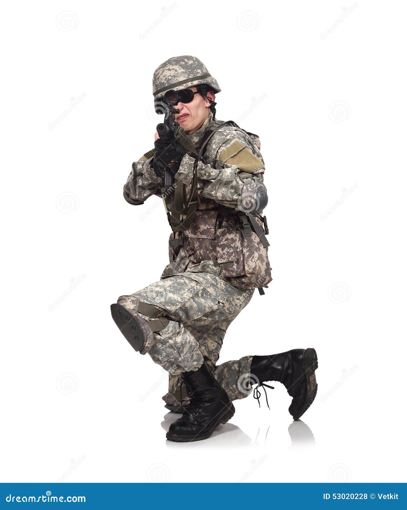 Soldier aiming with rifle stock photo. Image of ammunition - 53020228