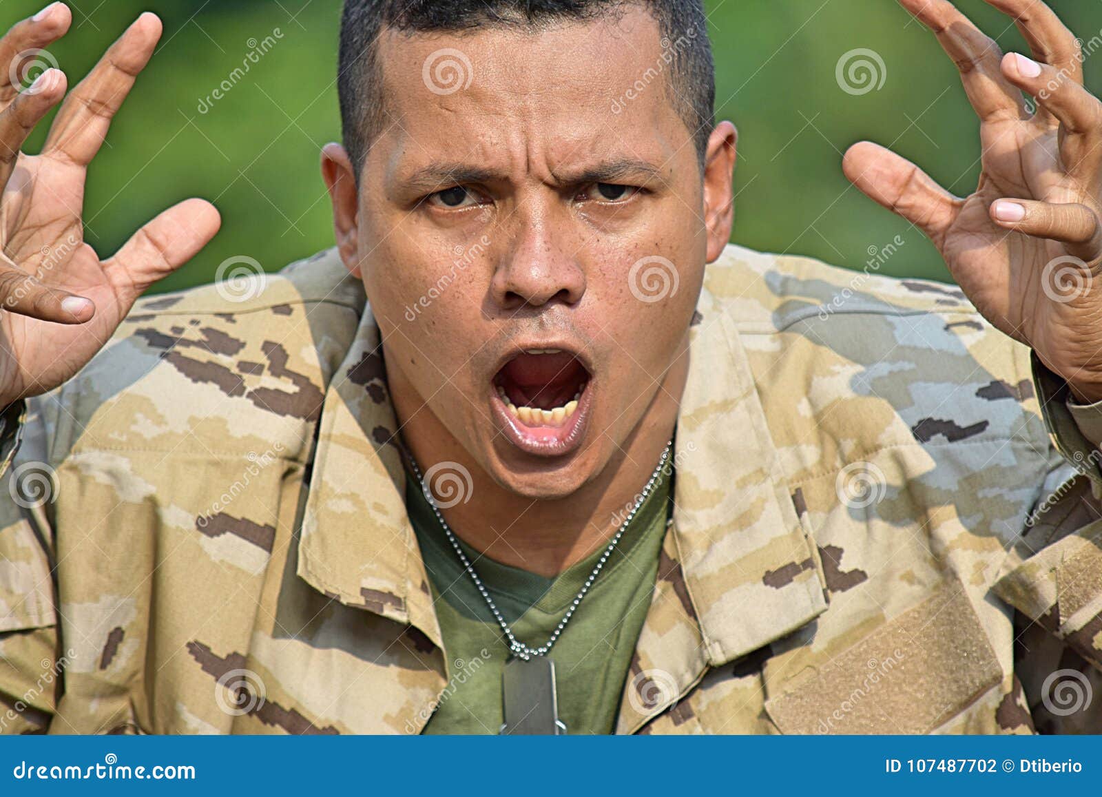 Soldier and Anger stock photo. Image of enlisted, upset - 107487702