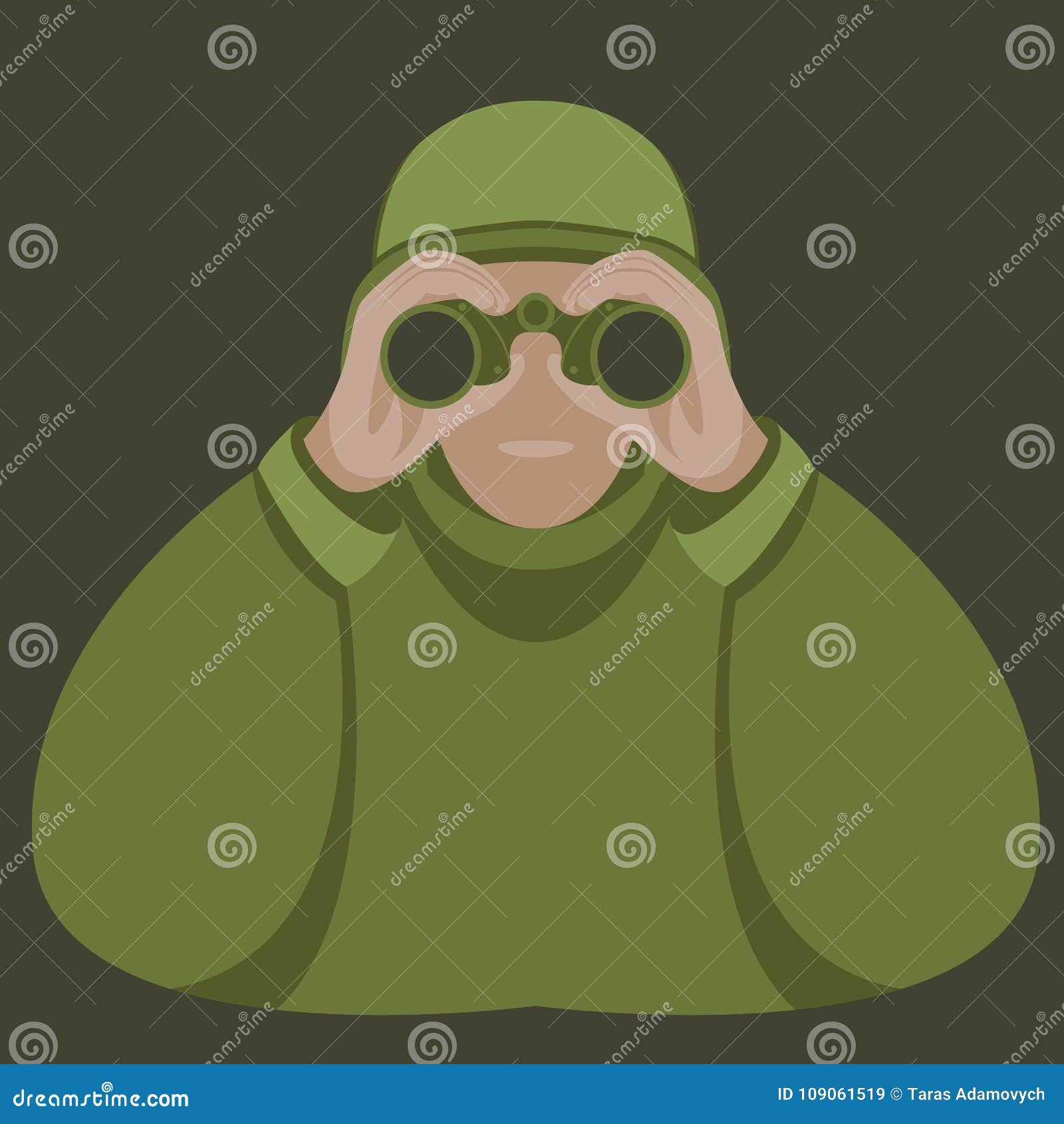 Soldier with Binoculars Vector Illustration Flat Style Front Stock ... Soldier with Binoculars Vector Illustration Flat Style Front Stock ...