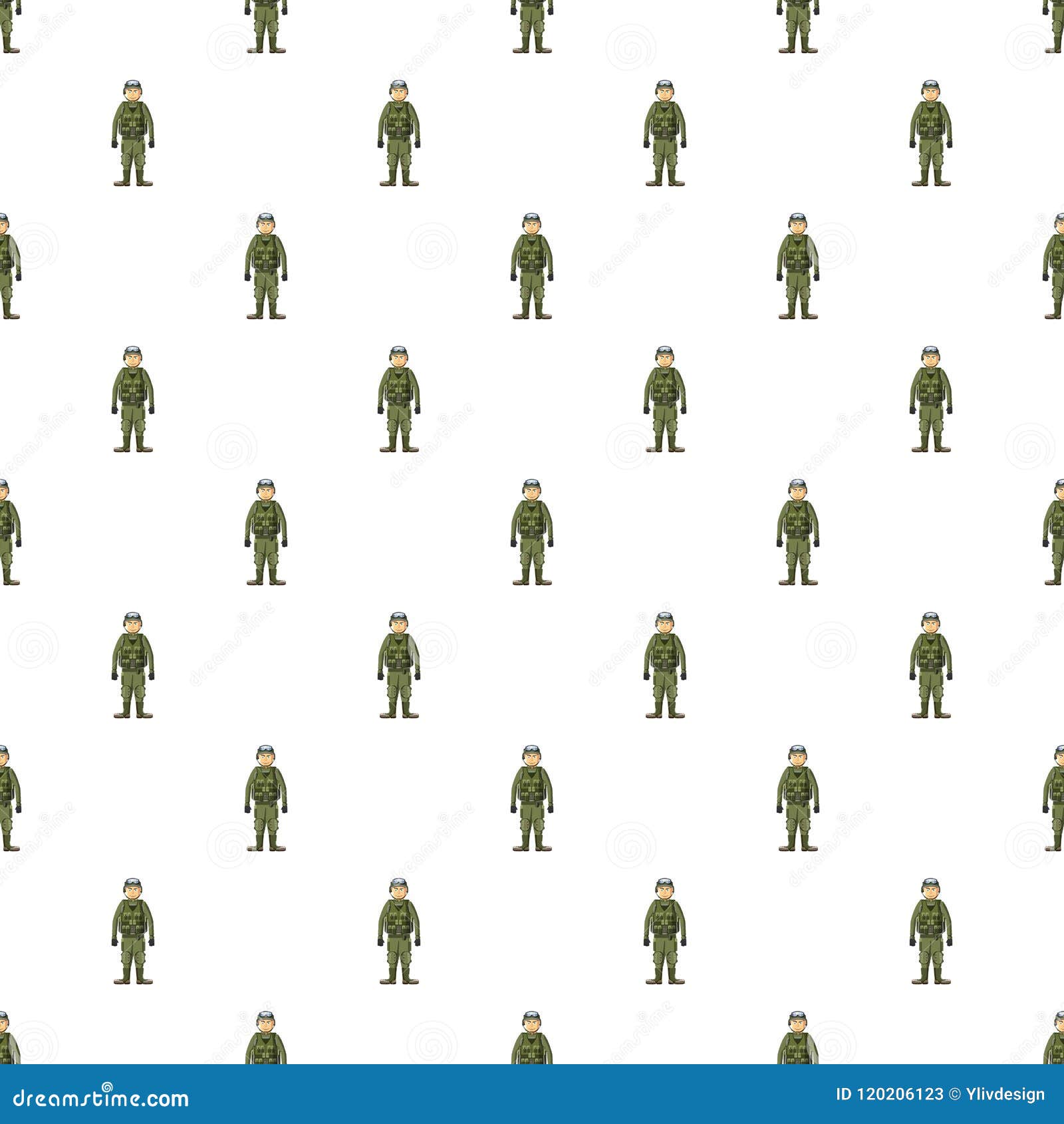 Soldier in Body Armor Pattern Stock Vector - Illustration of armor ...
