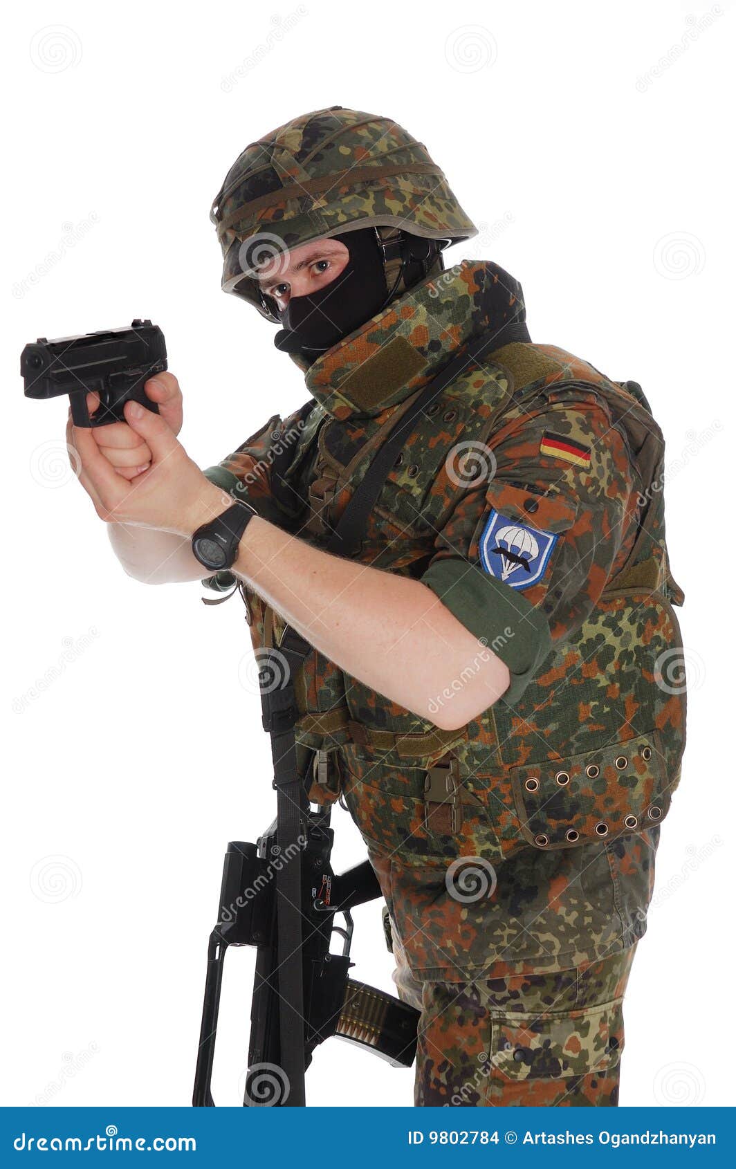 Soldier of the Bundeswehr. stock photo. Image of human - 9802784