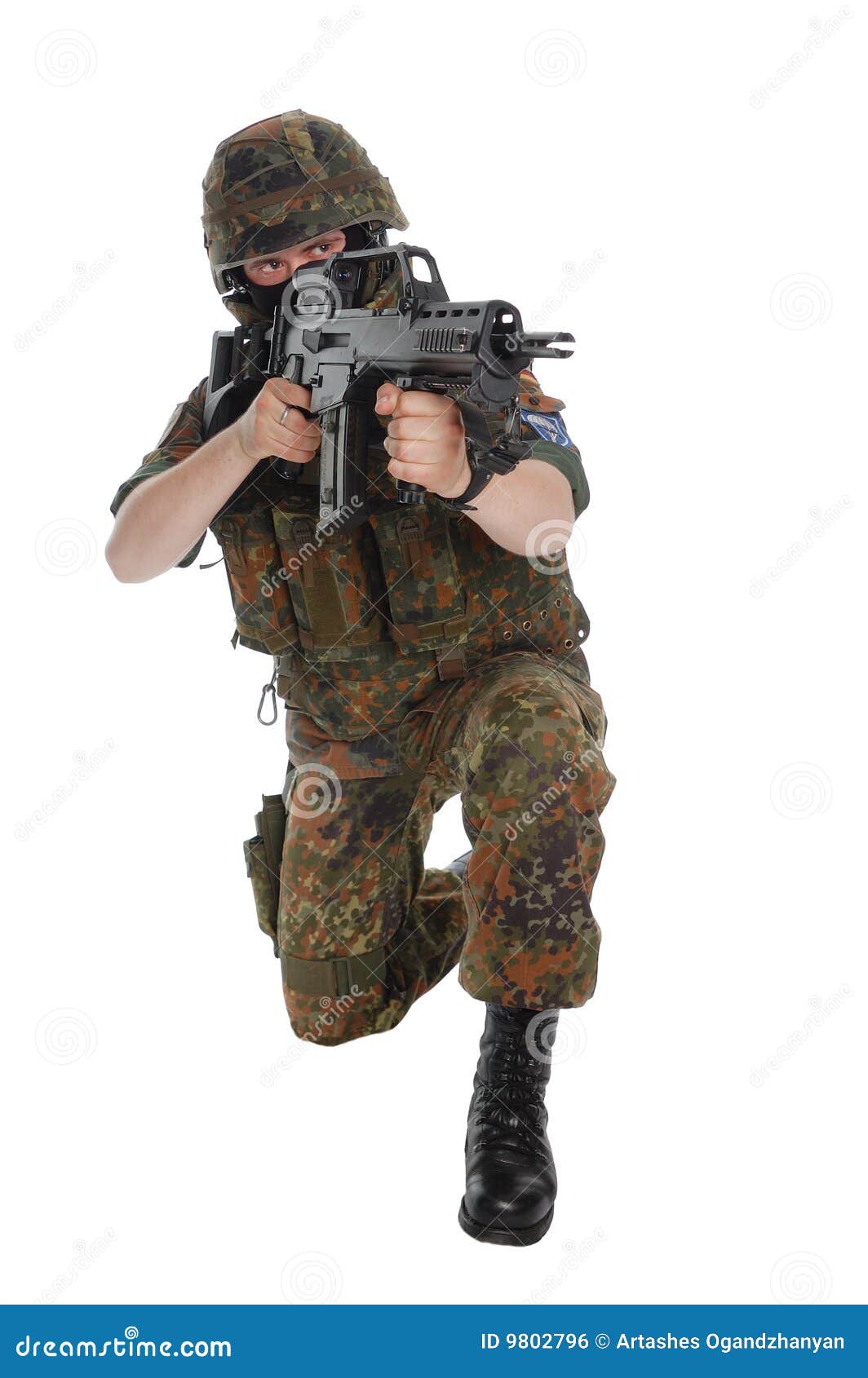 Soldier of the Bundeswehr. stock photo. Image of magazine - 9802796