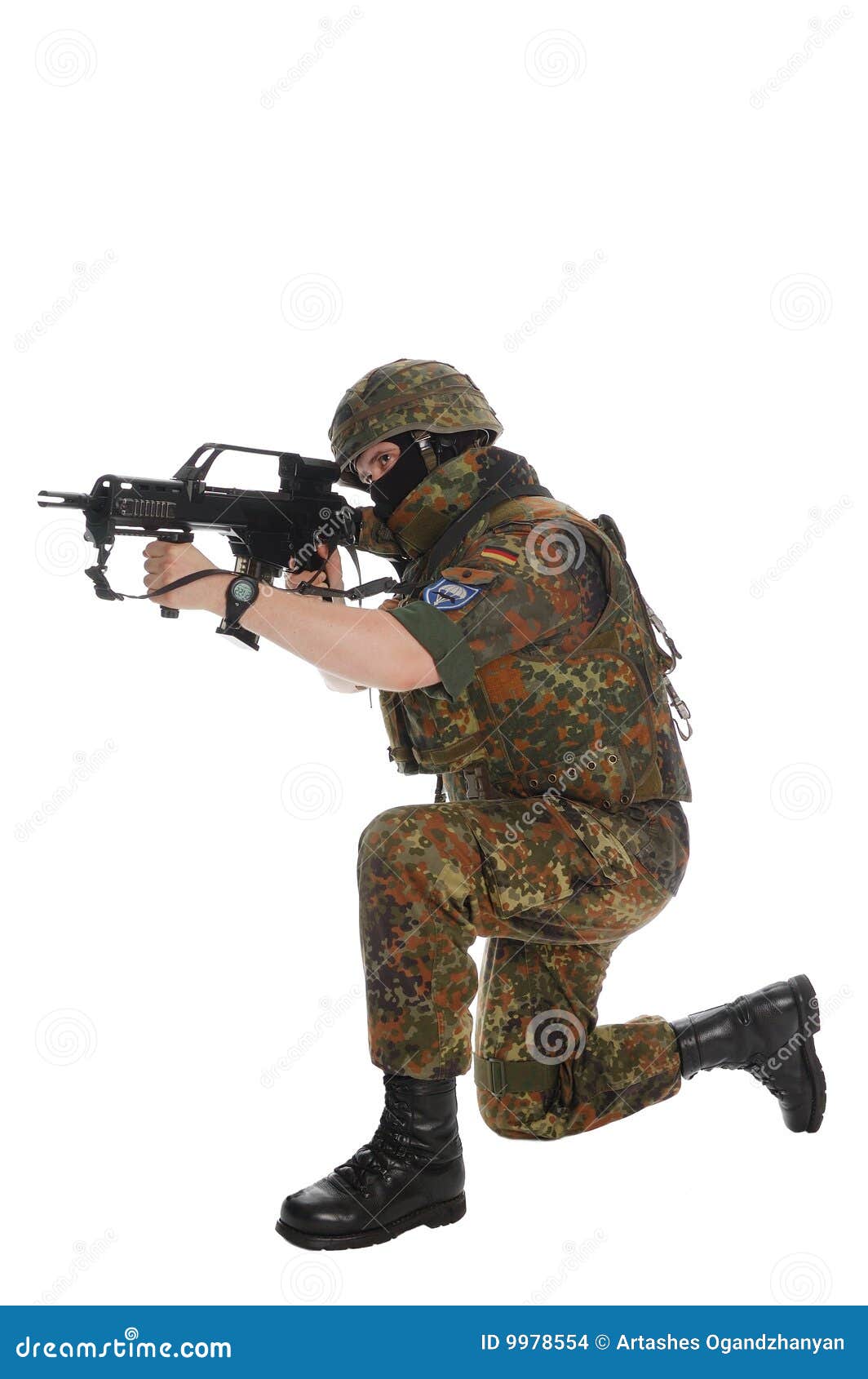 Soldier of the Bundeswehr. stock photo. Image of human - 9978554