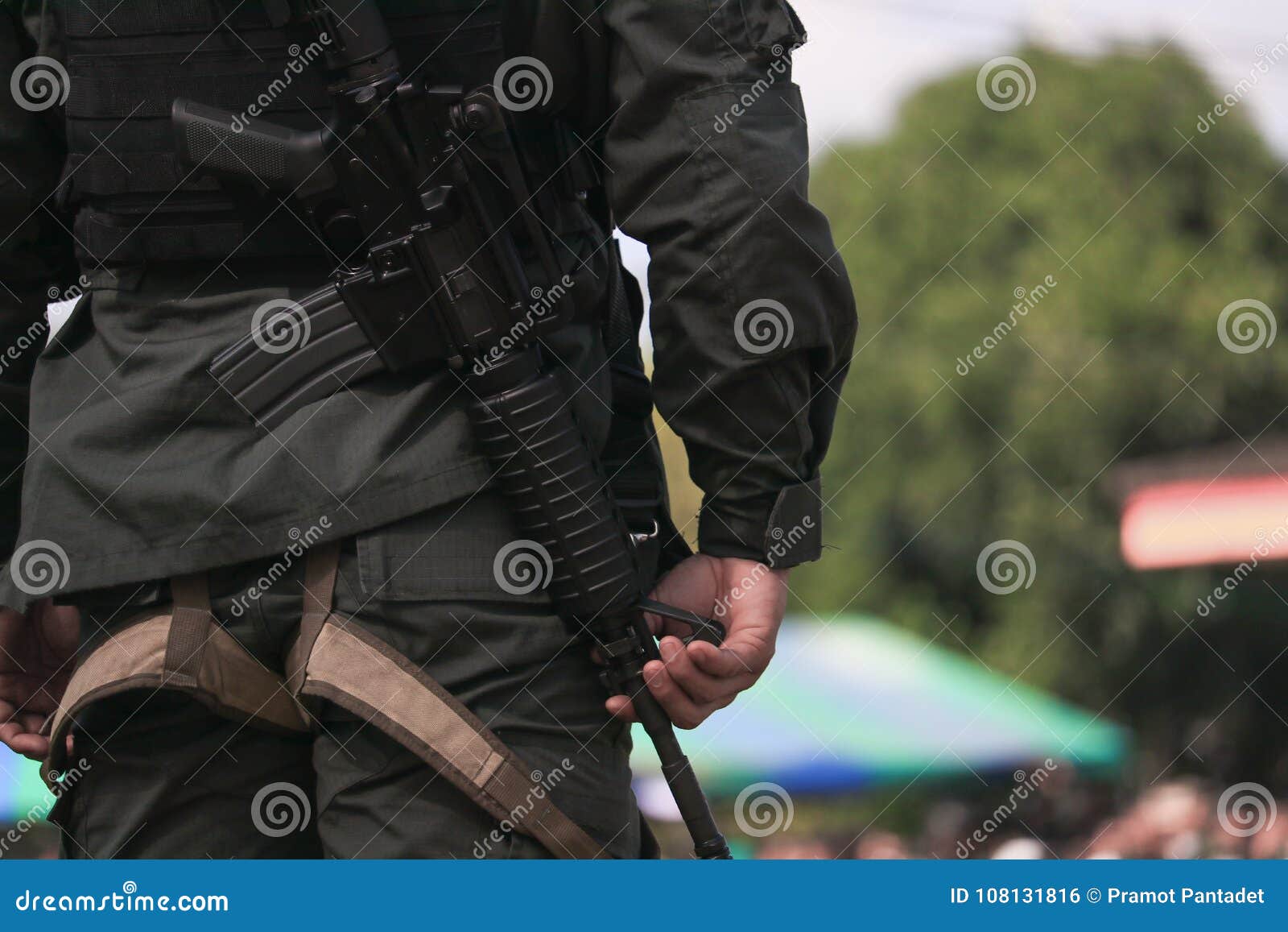 Soldier, Commando Standing, Ready for Protection Stock Photo - Image of ...
