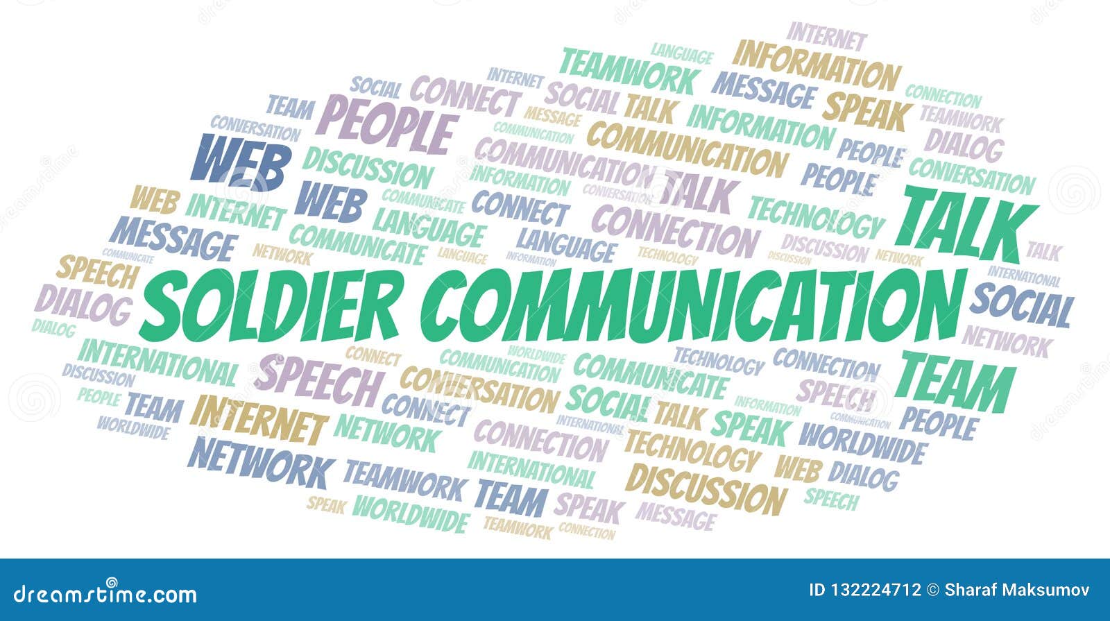 Soldier Communication Word Cloud Stock Illustration - Illustration of ...