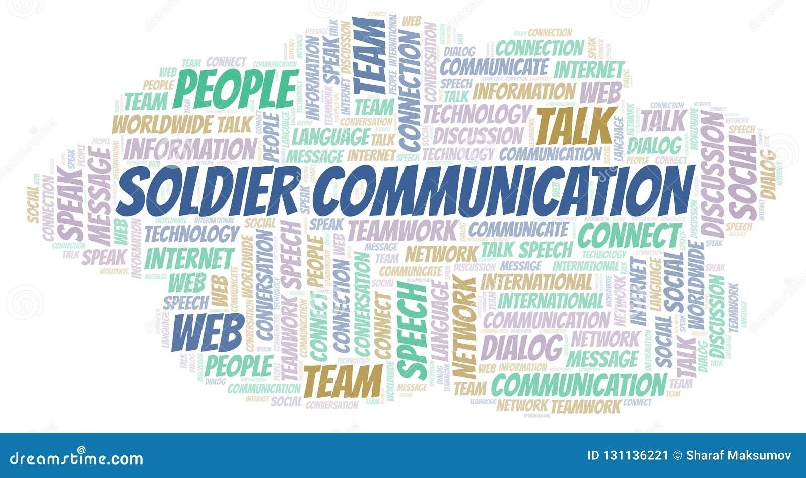 Soldier Communication Word Cloud. Stock Illustration - Illustration of ...