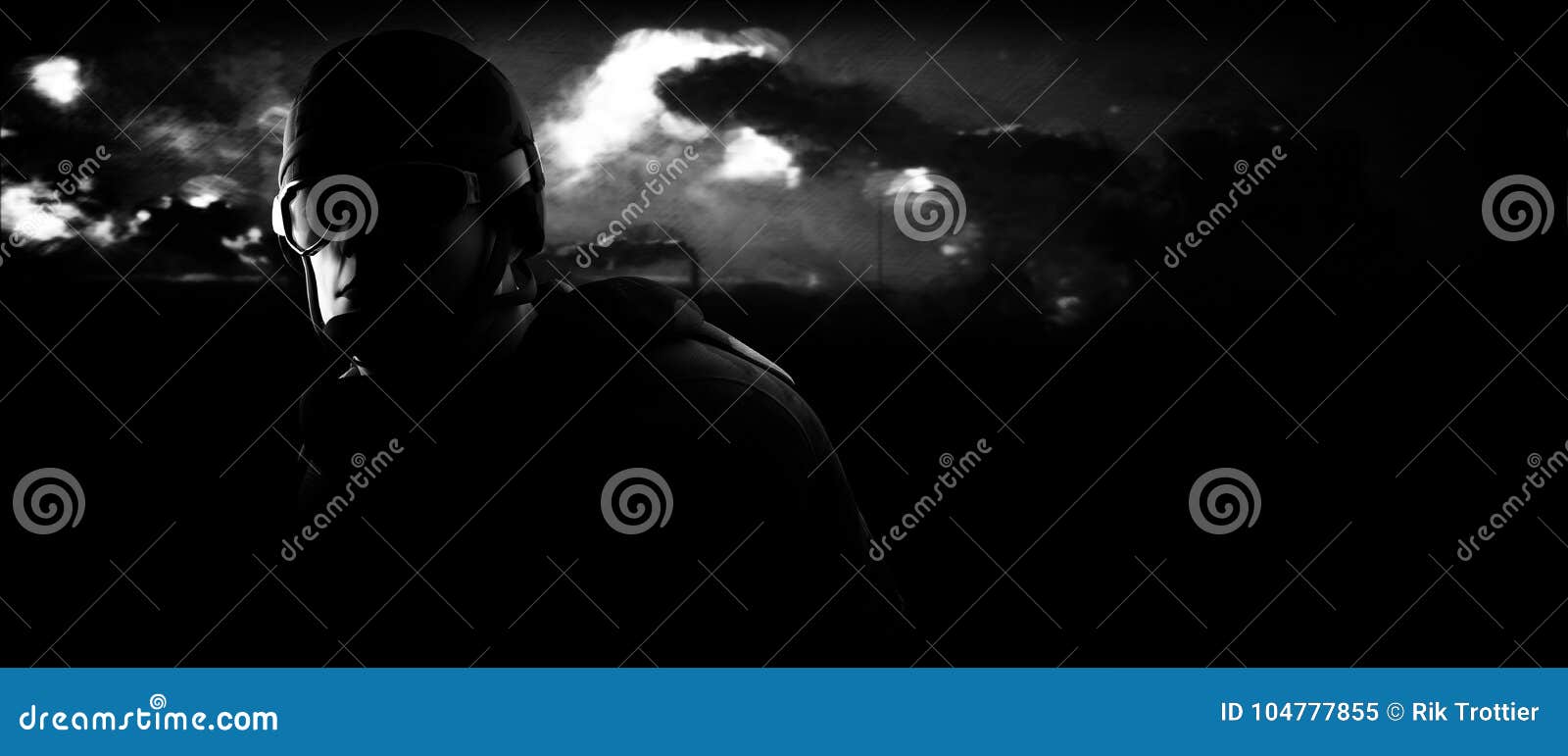 Battlefield Soldier Vector Illustration 74679942