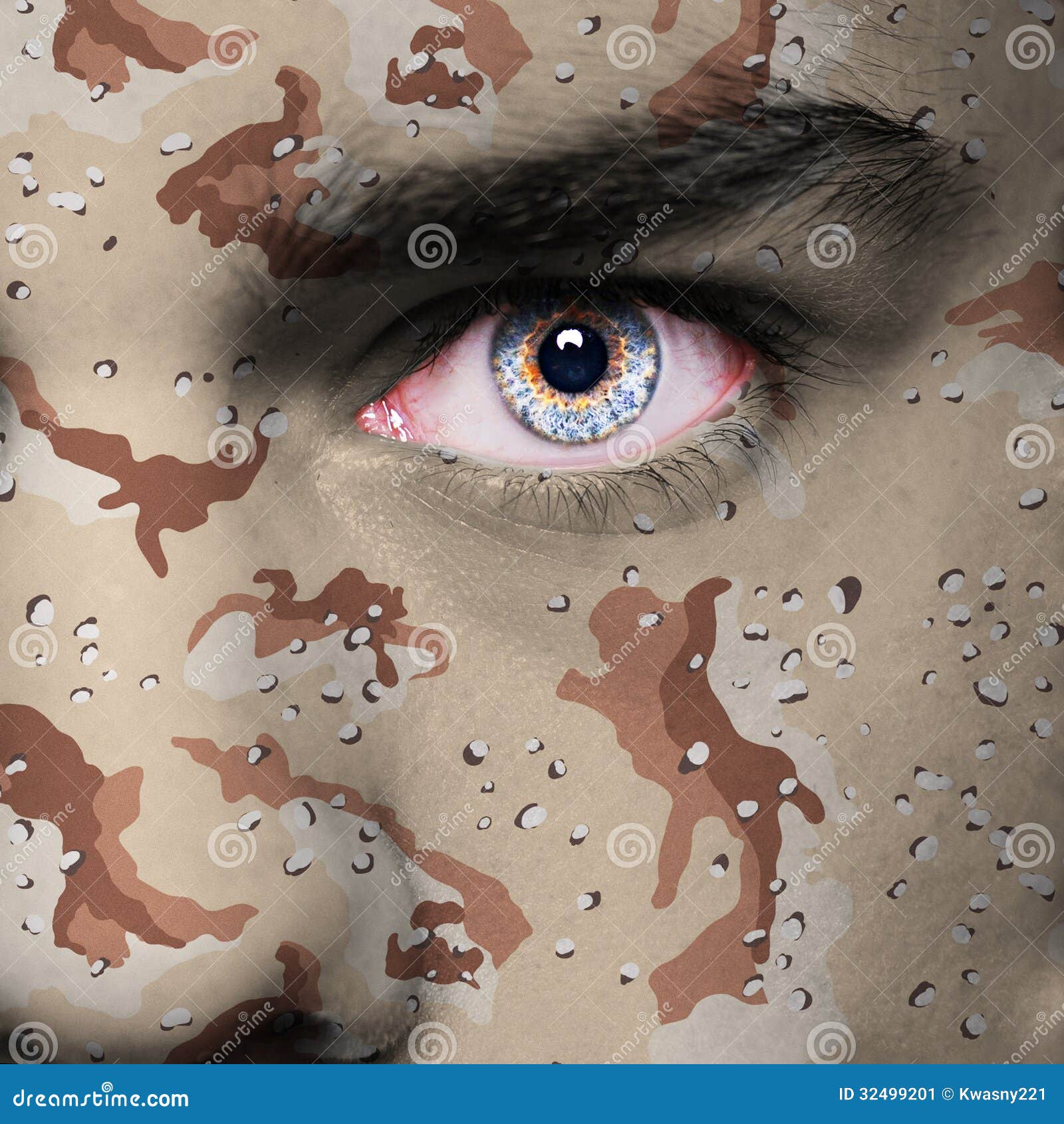 Angry Soldier With Hidden Face In Green Camouflage Uniform And H Stock ...