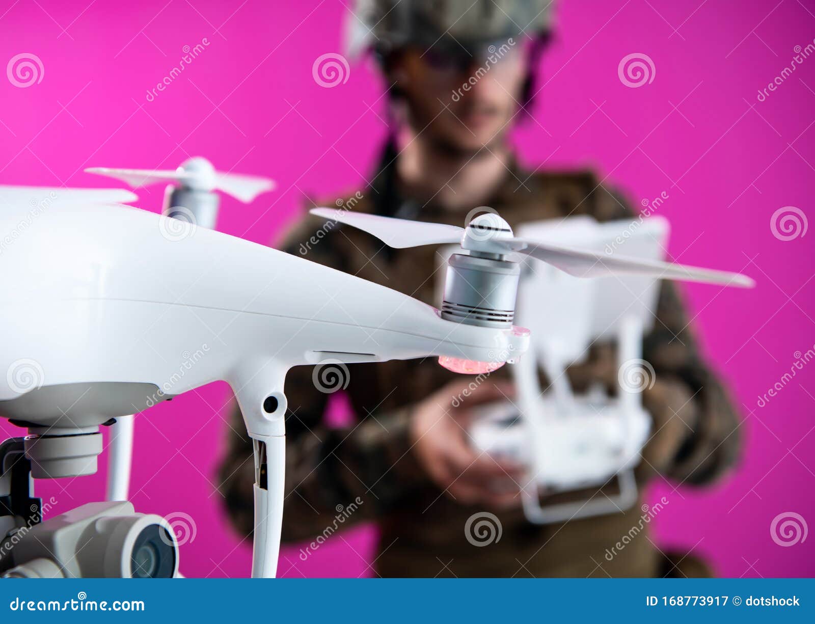 Soldier Drone Pilot Technician Stock Image - Image of soldier, marine ...