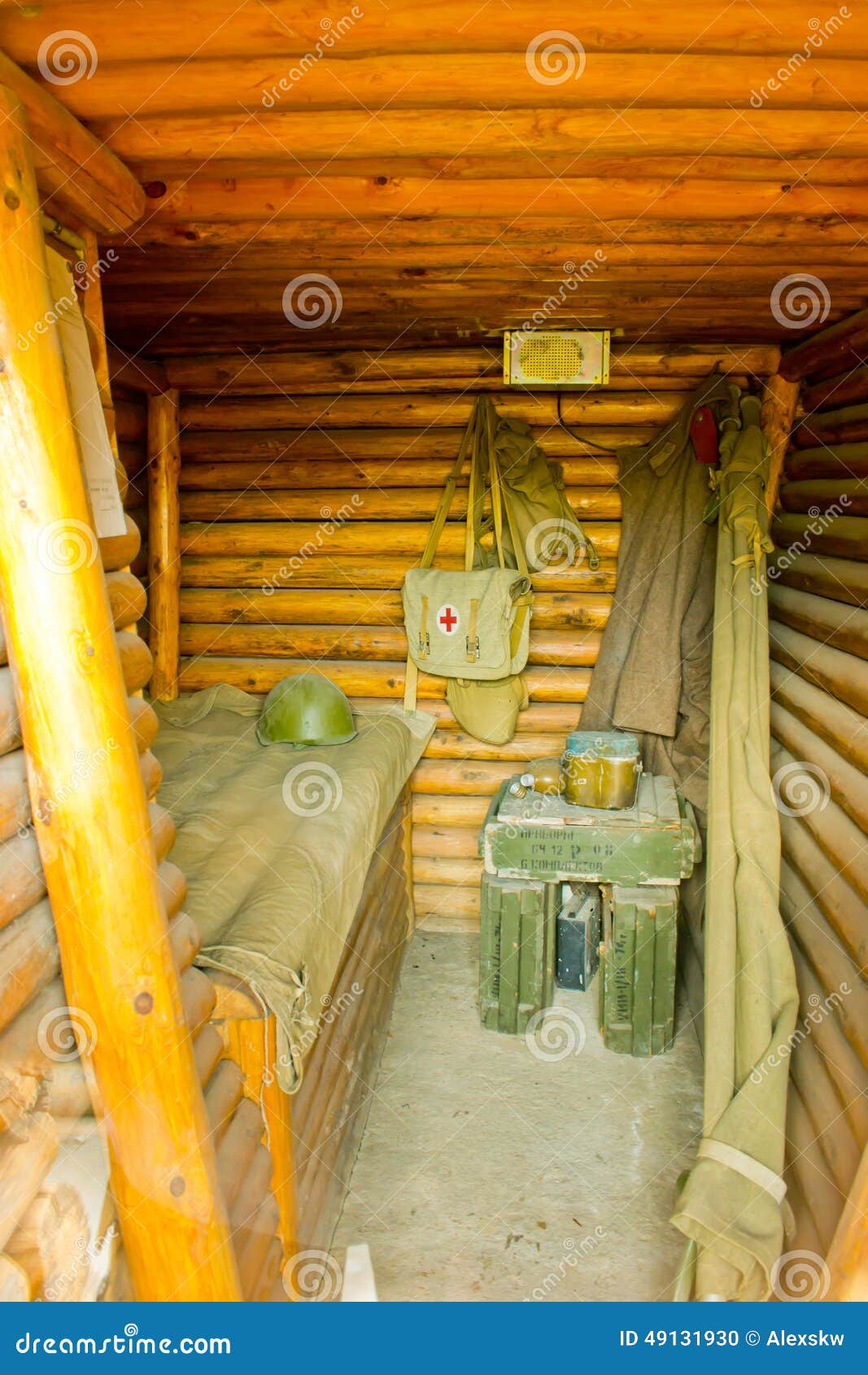 Interior Of Dugout Soviet Soldiers During Second World War ...
