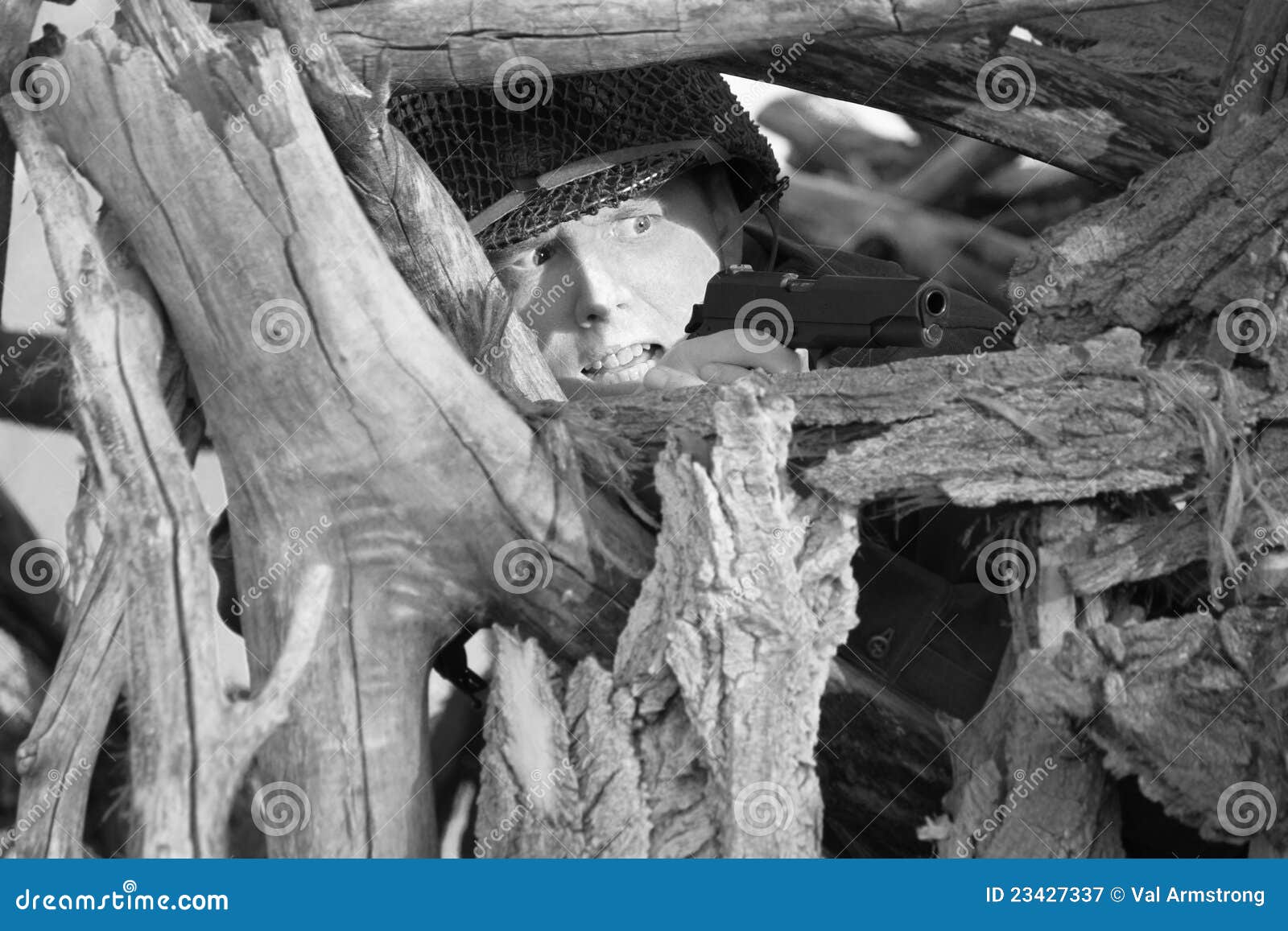 Soldier Fear stock image. Image of male, anger, authentic - 23427337