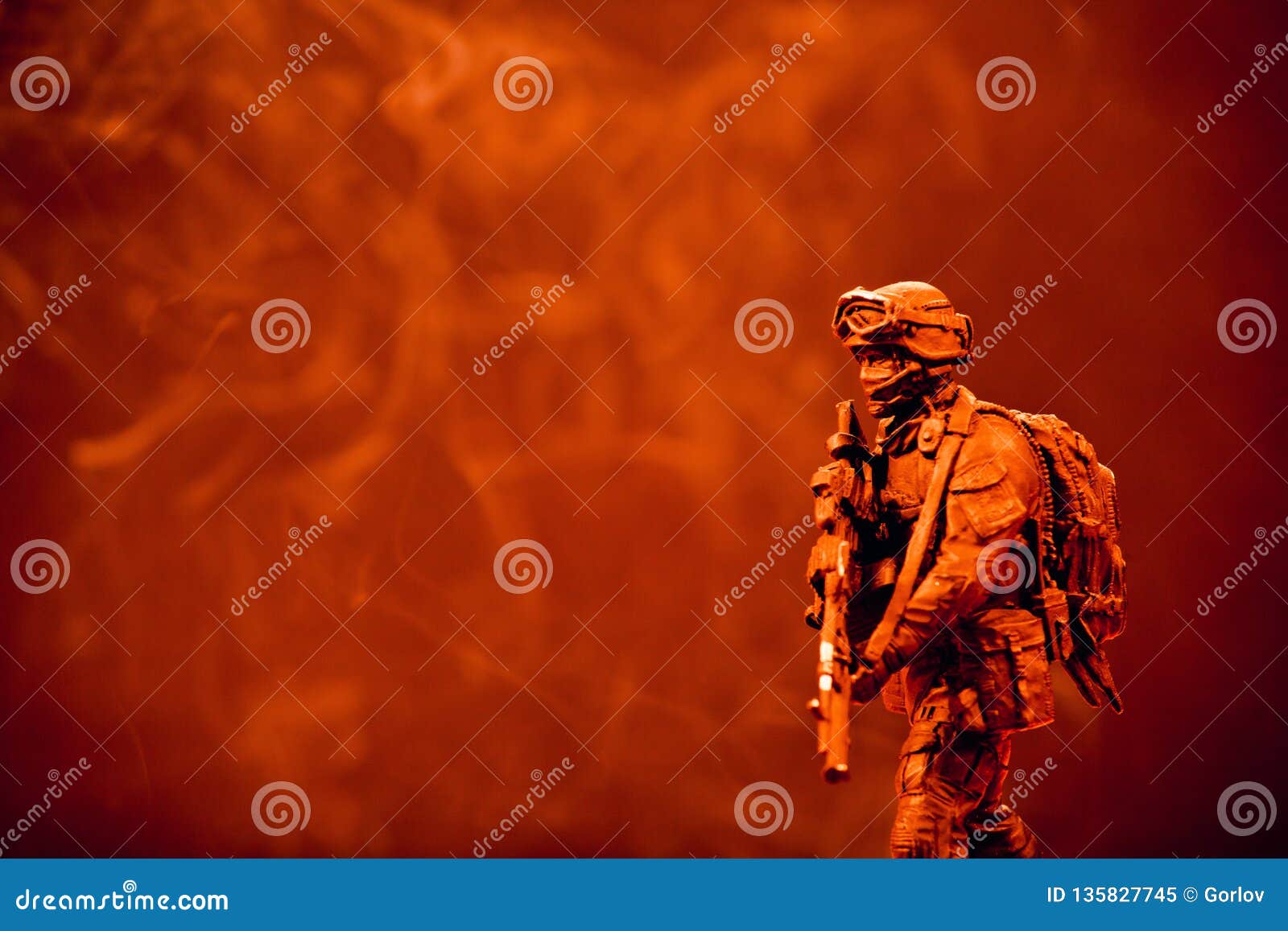 Soldier Figure Smoke Background Stock Image - Image of security, barrel ...