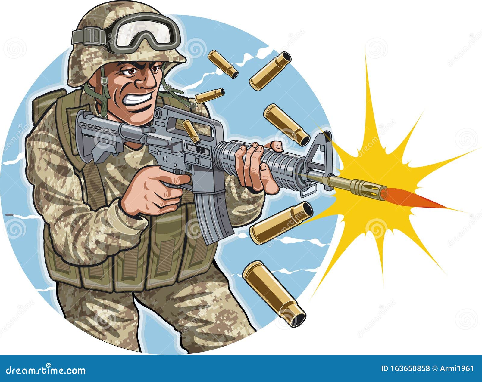 Guns Firing. Abstract Splash Royalty-Free Illustration | CartoonDealer ...
