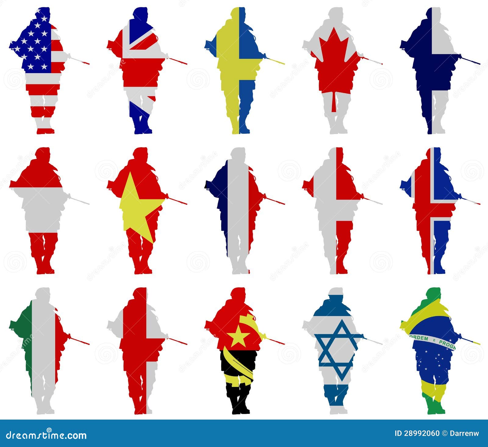 Soldier flags stock illustration. Illustration of enlisted - 28992060