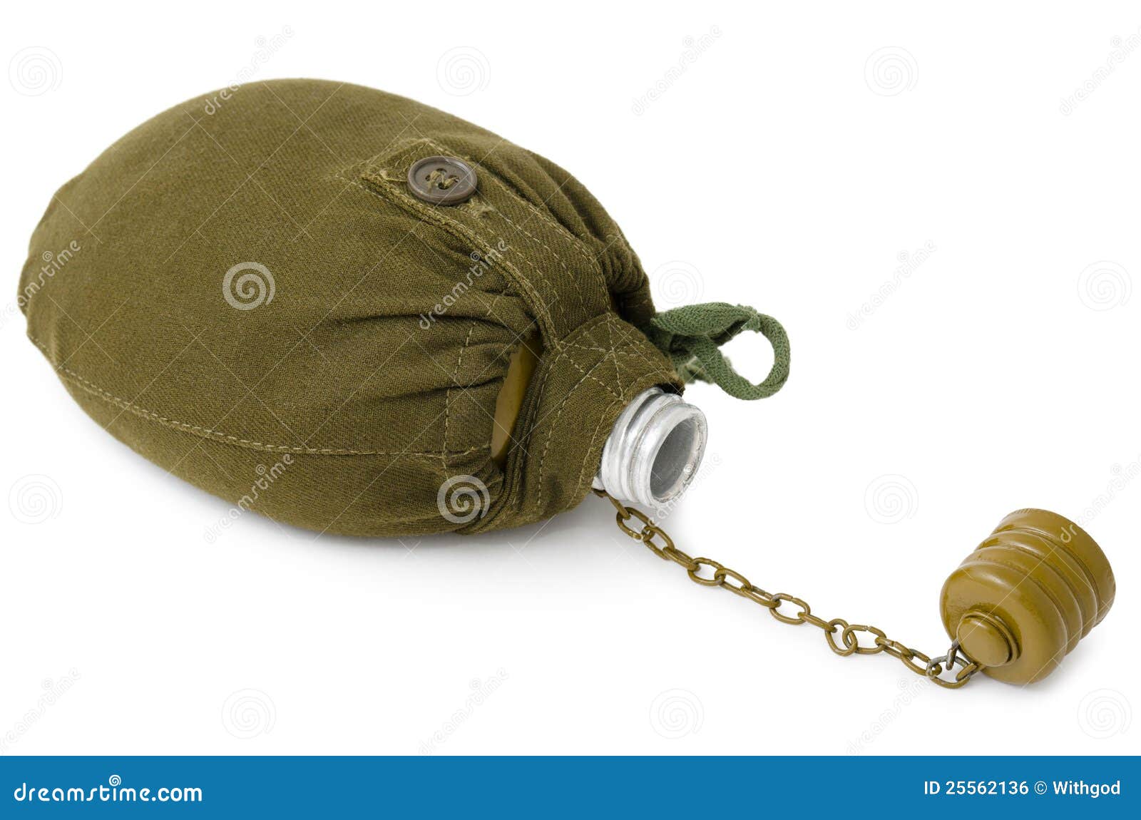 Soldier flask stock photo. Image of solid, textile, chain - 25562136