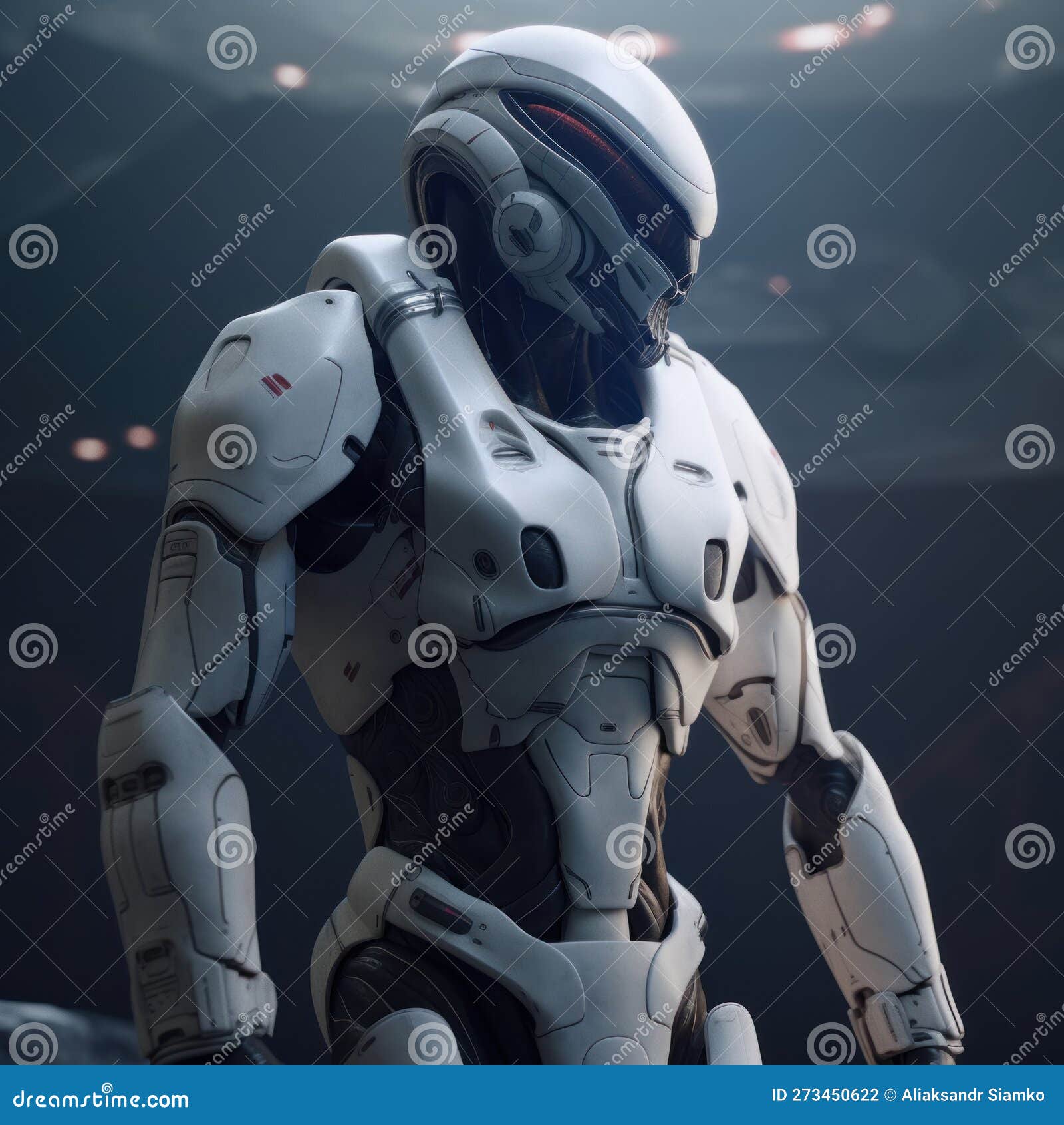 Soldier in Futuristic Space Armor, Science Fiction, White Armor ... Soldier in Futuristic Space Armor, Science Fiction, White Armor ...