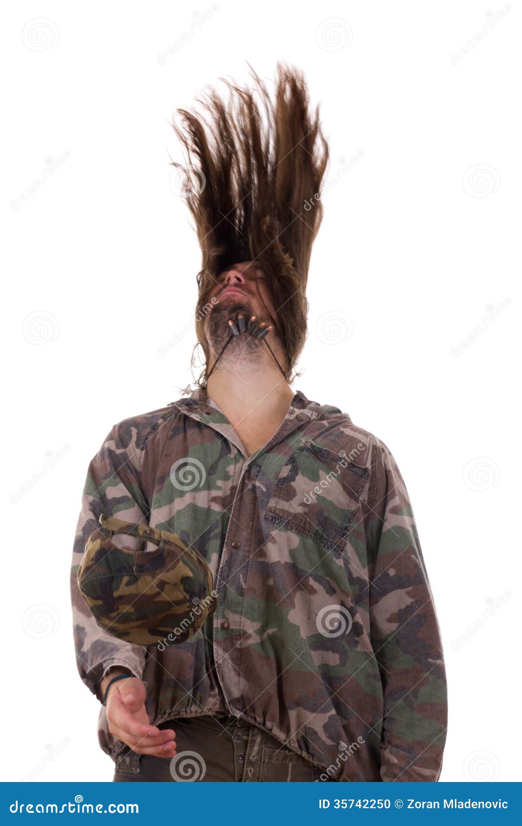 Soldier gets shot stock photo. Image of military, long - 35742250