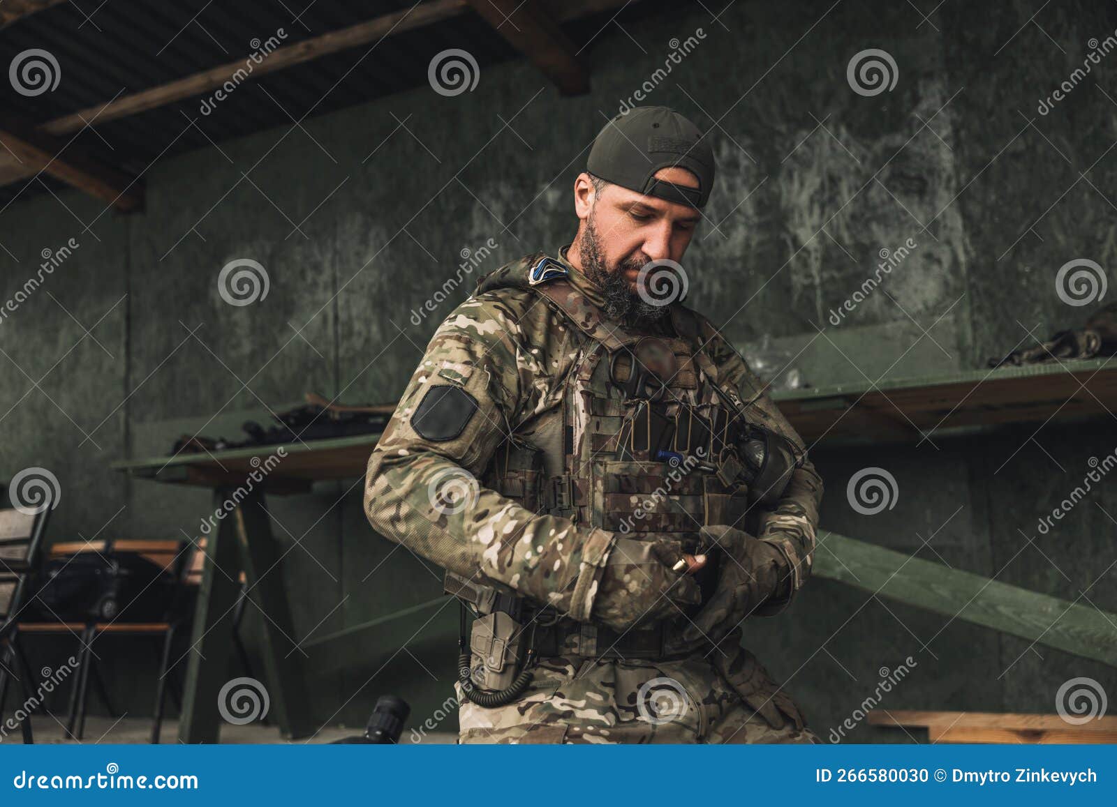 Soldier Getting Ready for Combat Stock Photo - Image of strength, brave ...