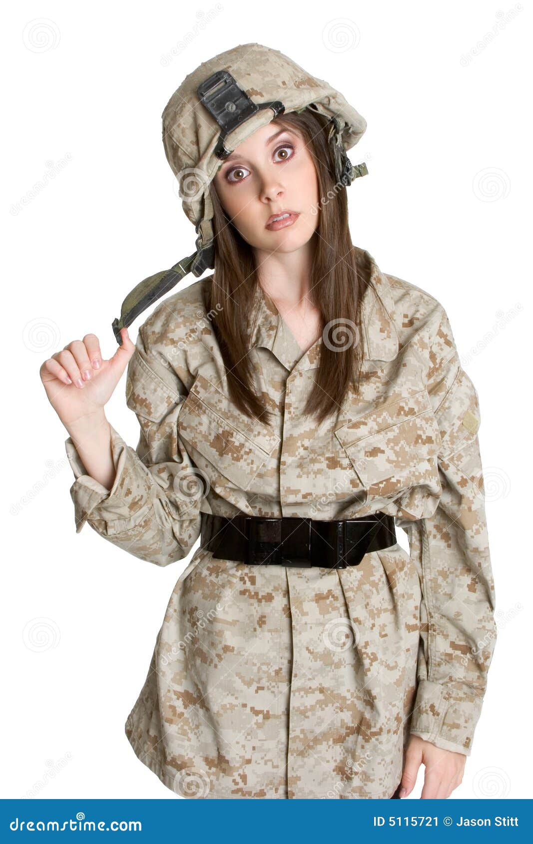 Soldier Girl stock image. Image of women, dumb, army, beautiful - 5115721