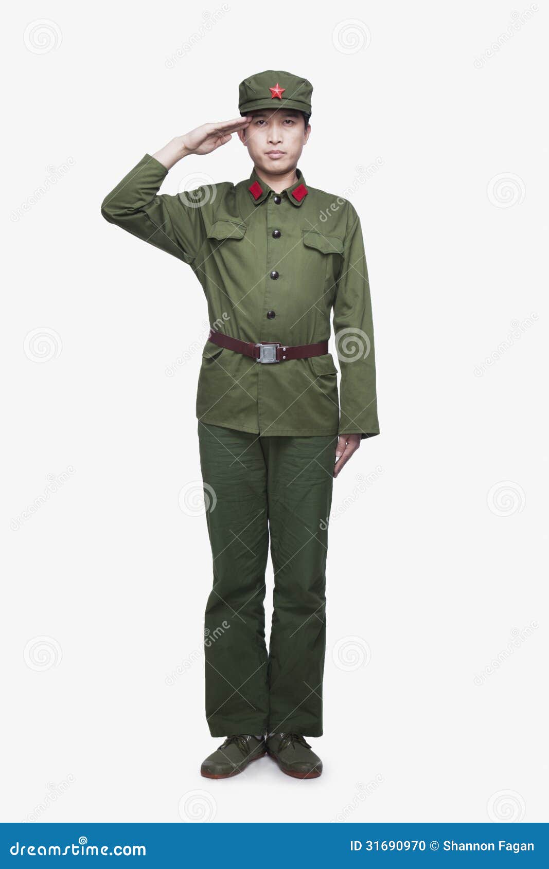 Soldier Giving Salute stock photo. Image of camera, military - 31690970