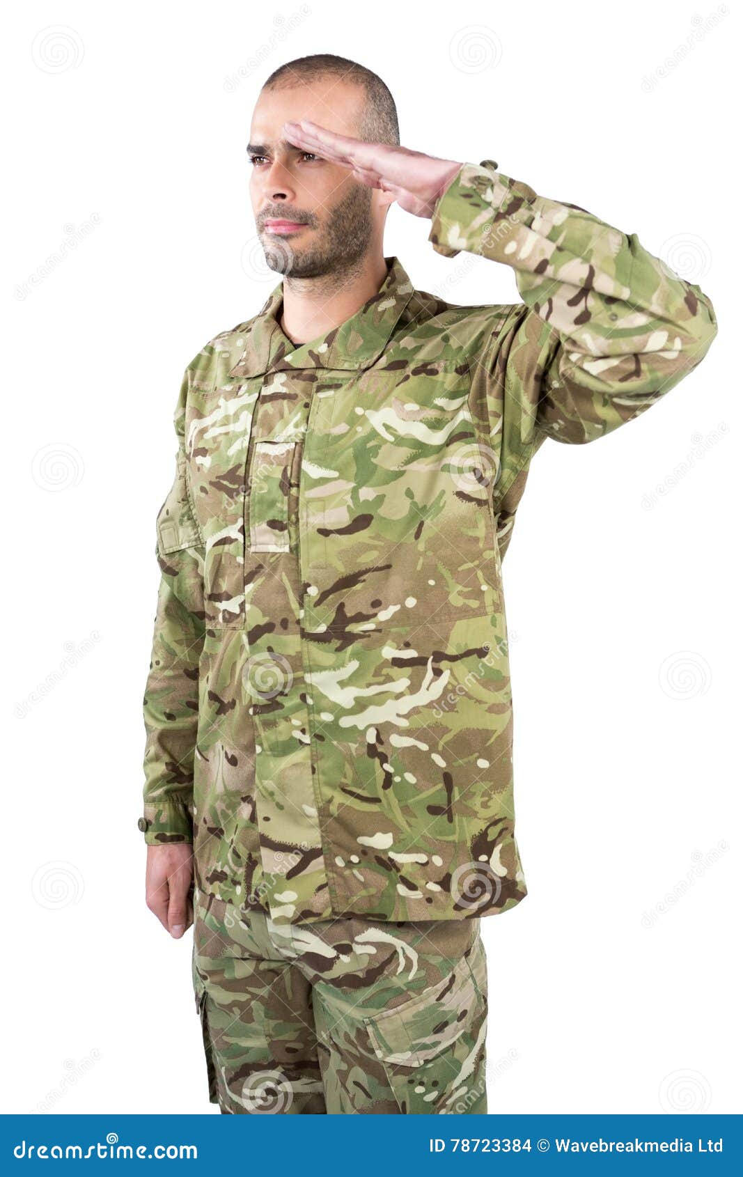 Soldier giving a salute stock photo. Image of salute - 78723384