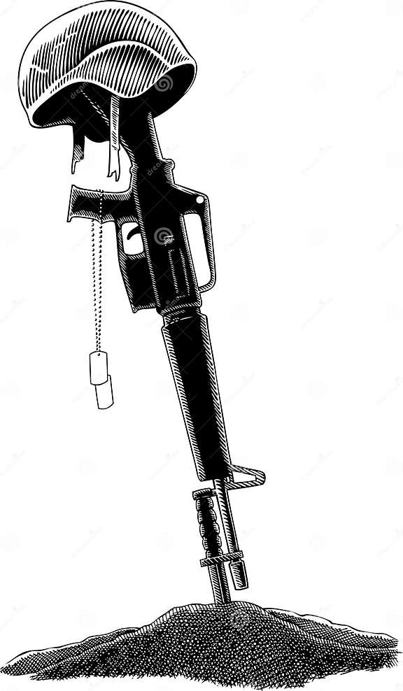 Soldier grave stock vector. Illustration of tags, soldier - 20754018